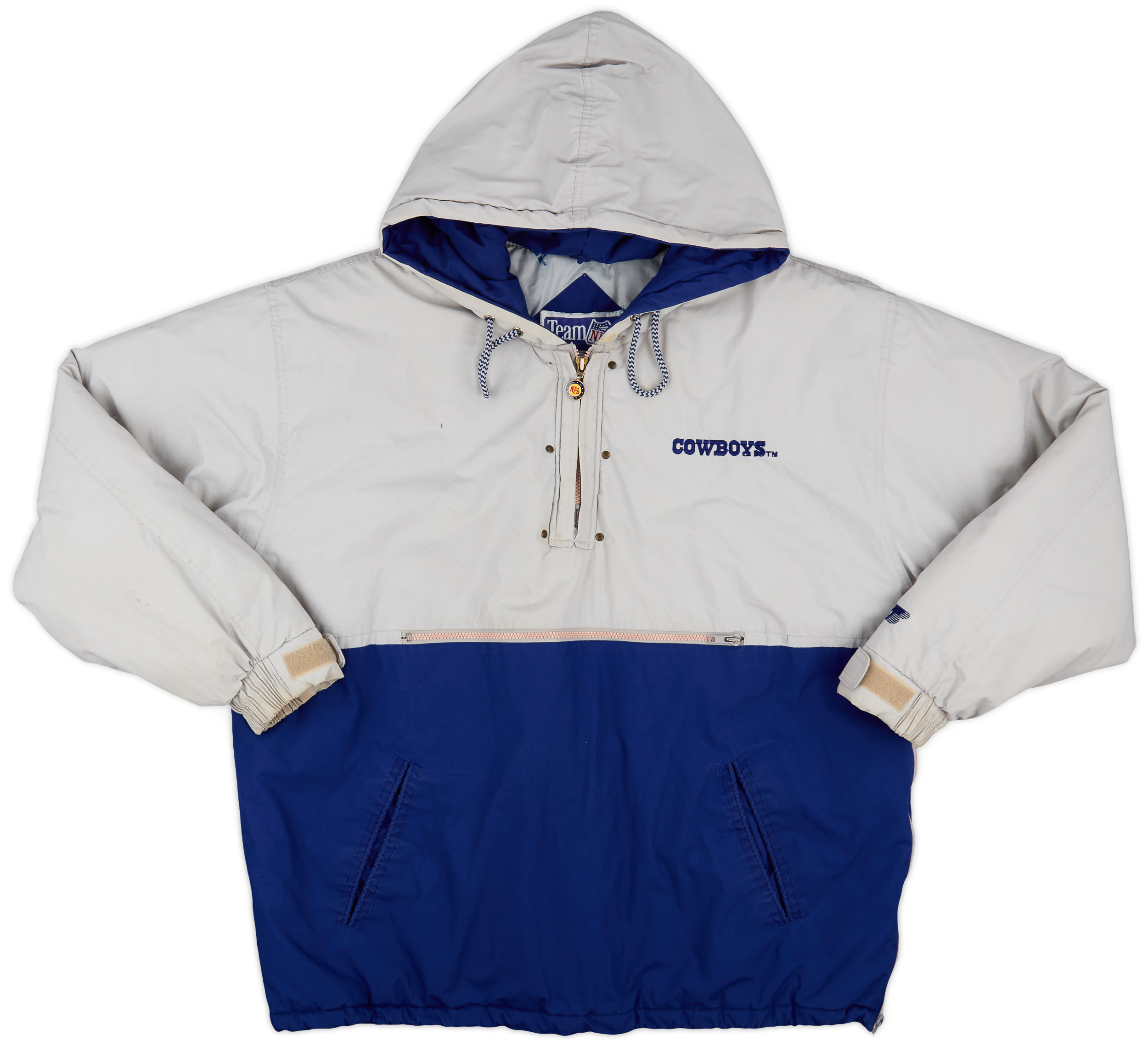 1990s Dallas Cowboys Turbo Sportswear 1/2 Zip Rain Coat - 7/10 - (XL)