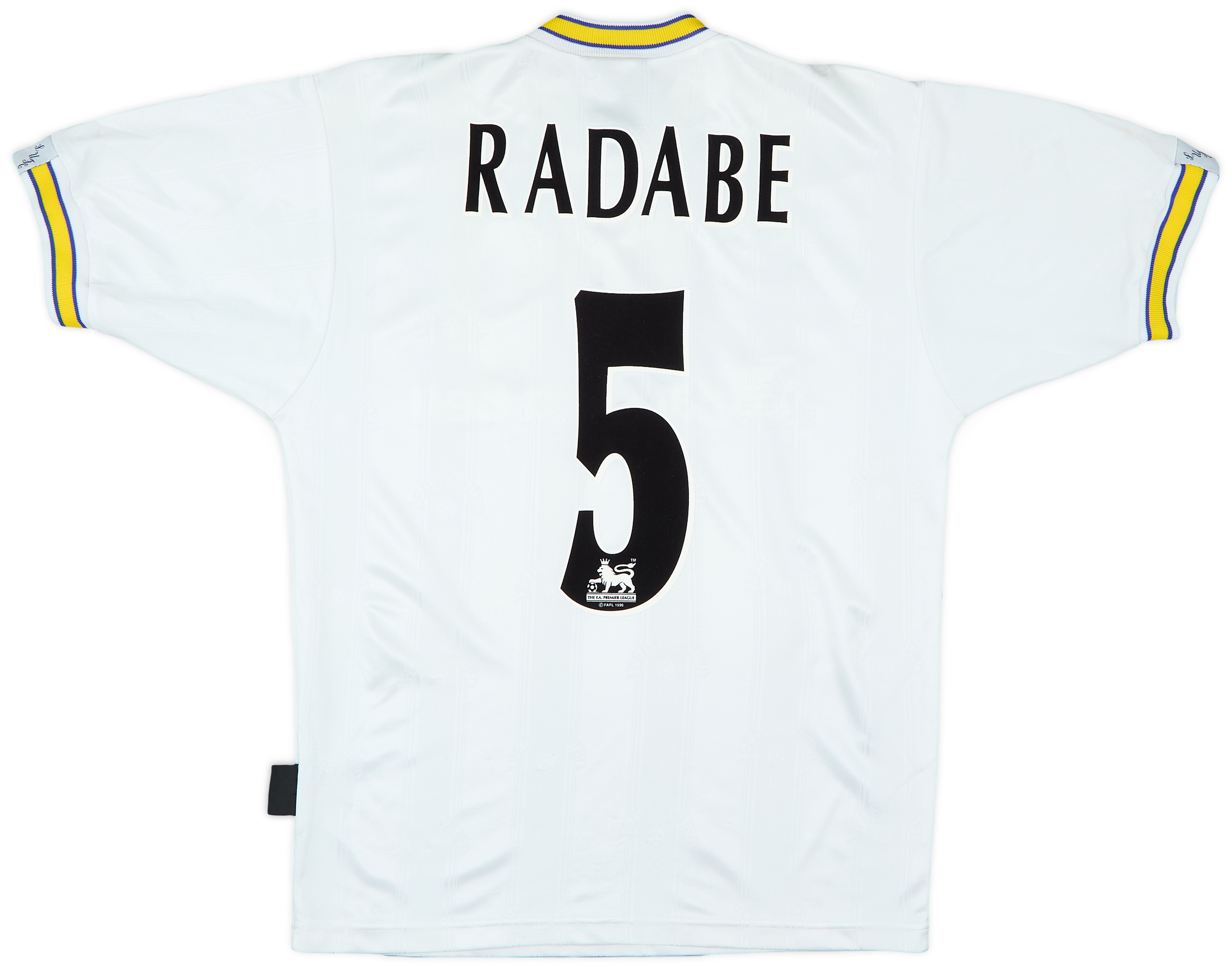 1996-98 Leeds United Home Shirt Radabe #5 - 6/10 - (S)