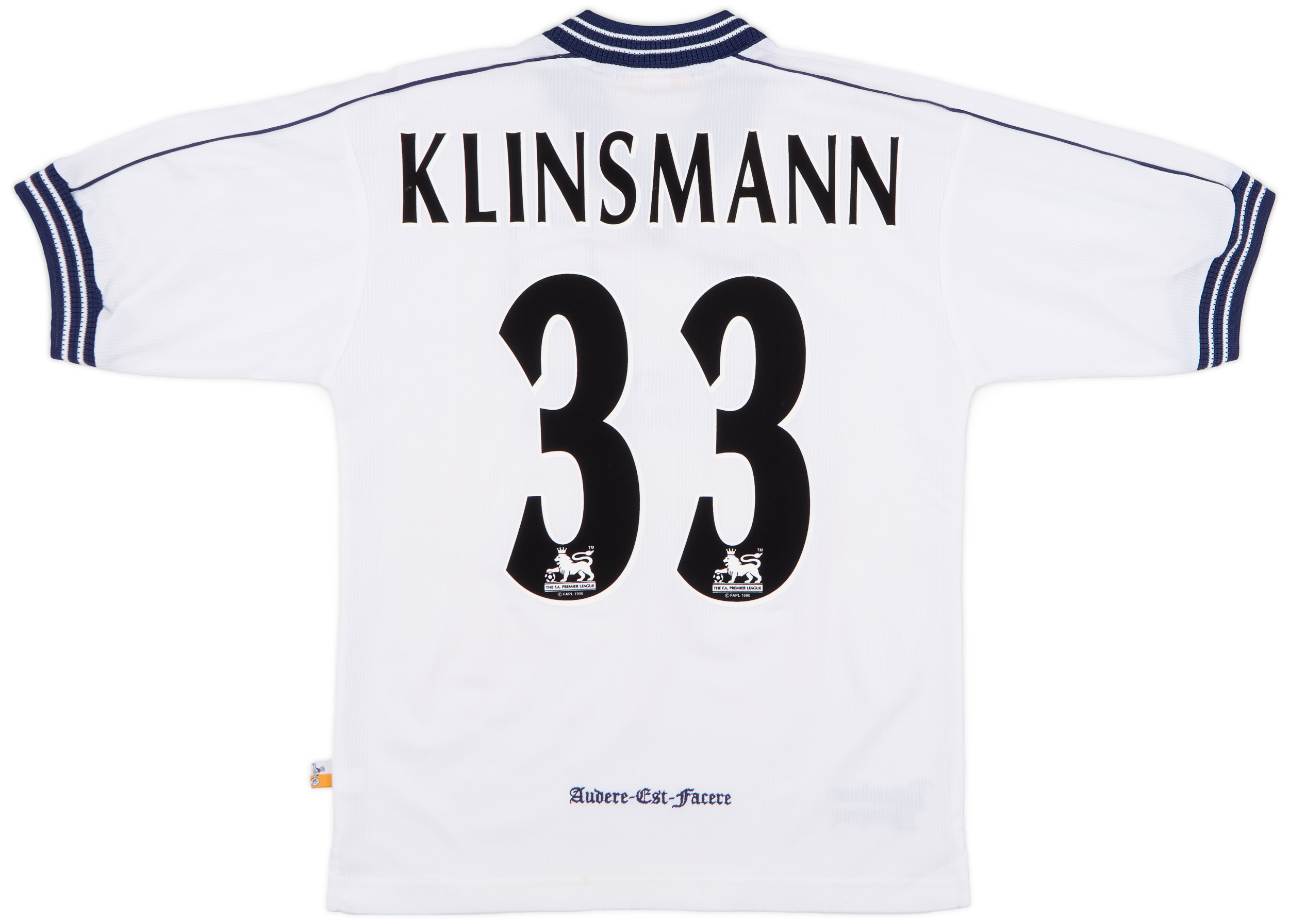 1997-99 Tottenham Home Shirt Klinsmann #33 - 8/10 - (XL.Boys)
