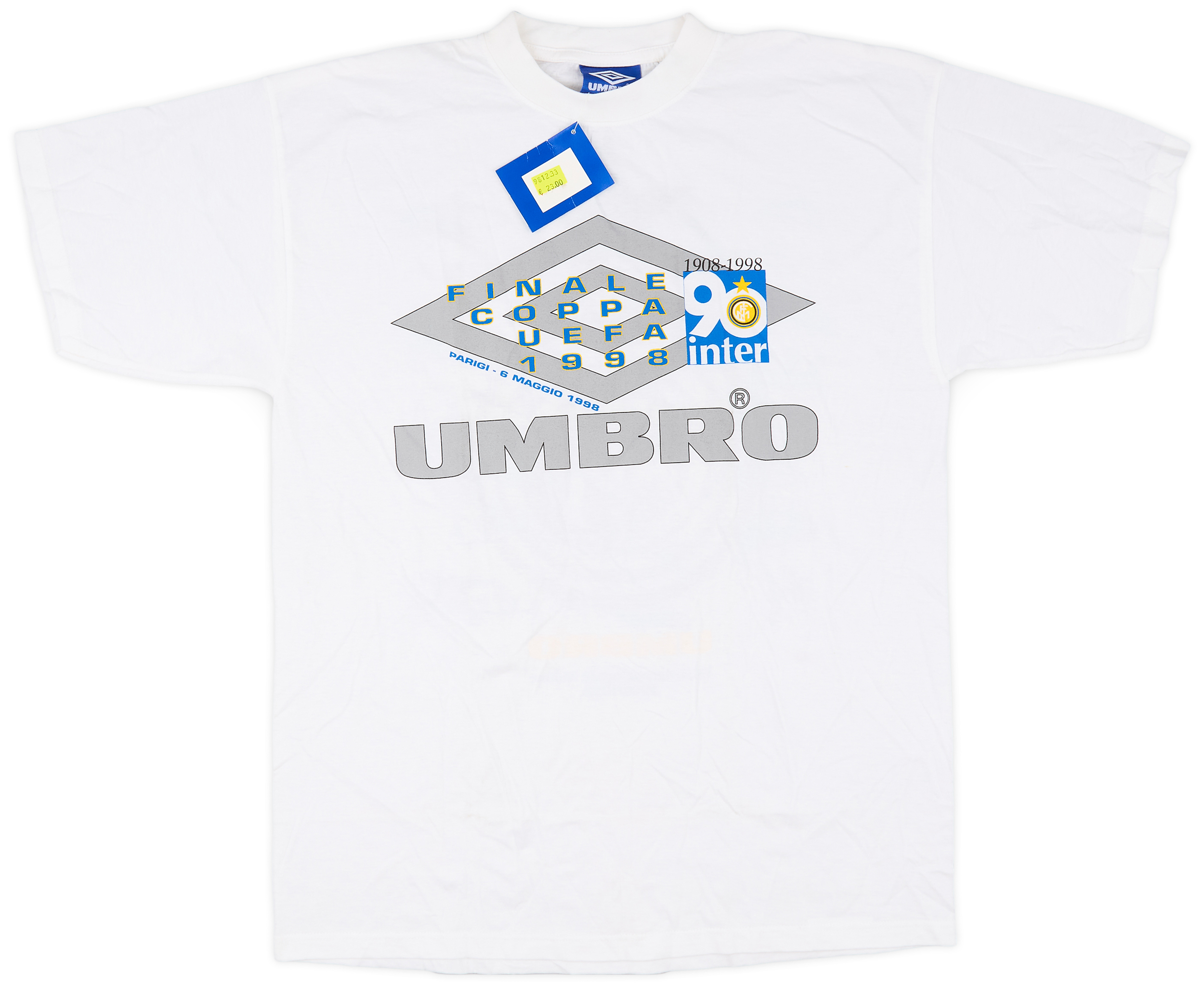 1998 Inter Milan Umbro Graphic 'Signed' Tee (XL)