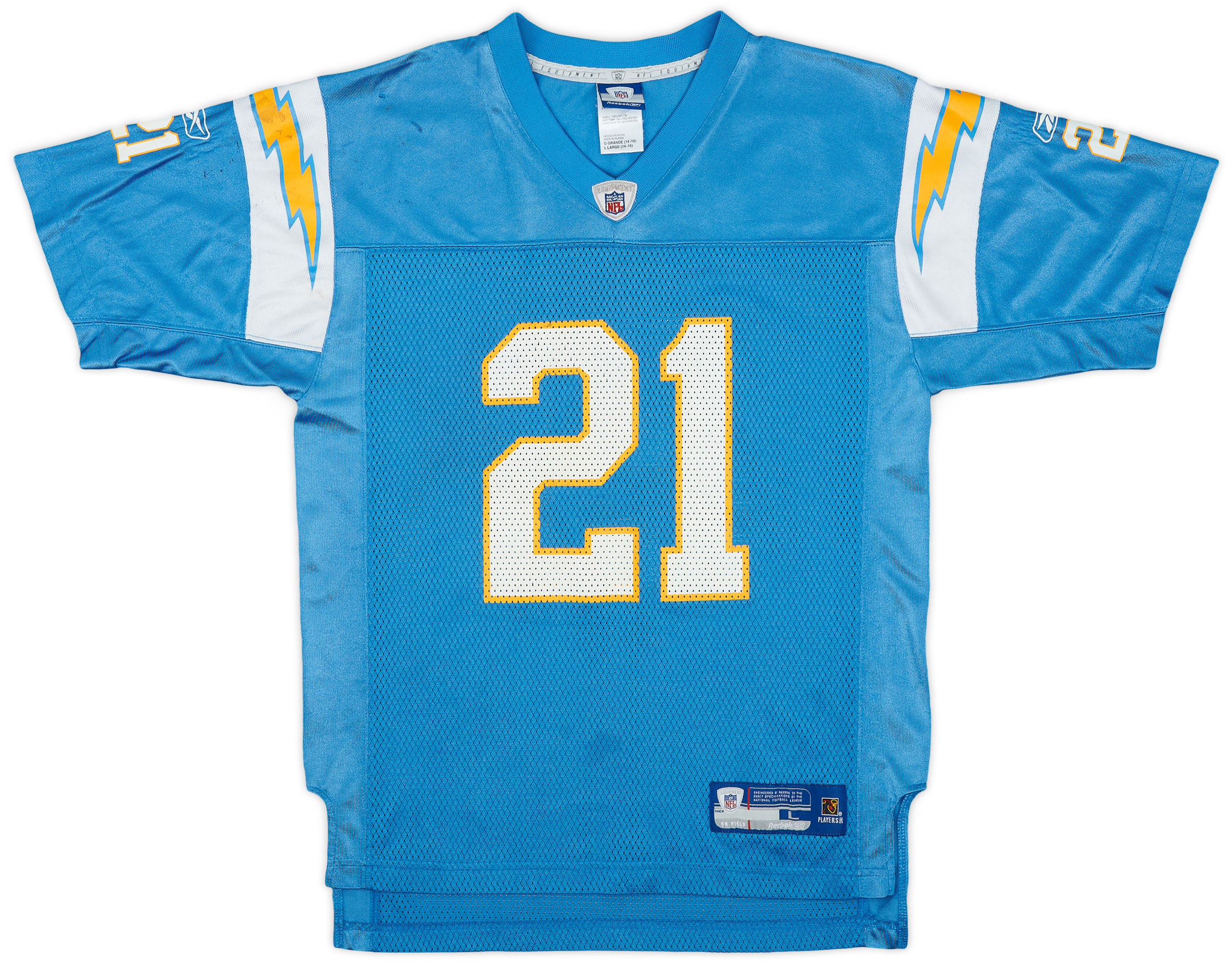 2005-06 San Diego Chargers Tomlinson #21 Reebok On Field Alternate ...