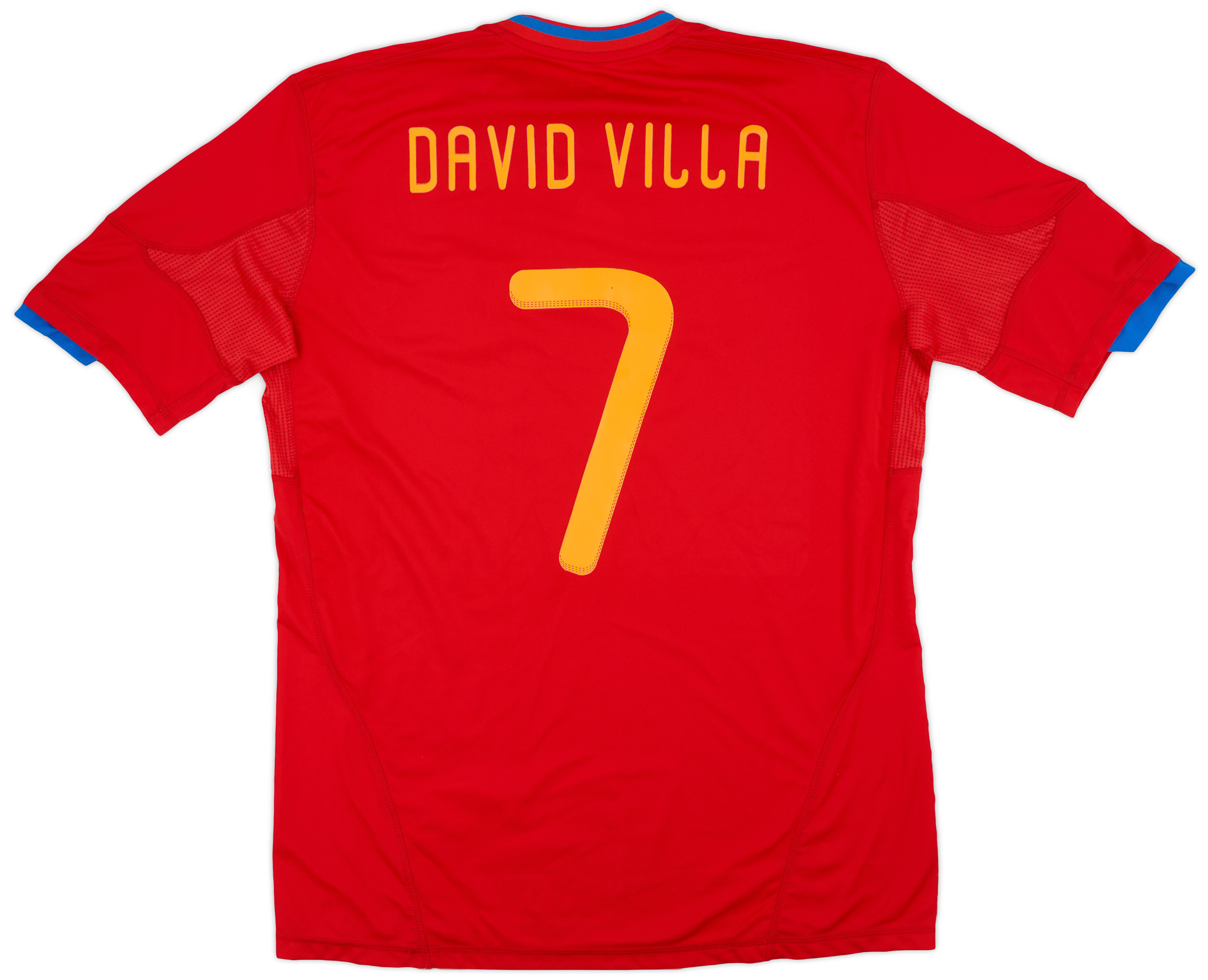2009-10 Spain Home Shirt David Villa #7 - 9/10 - (XL)