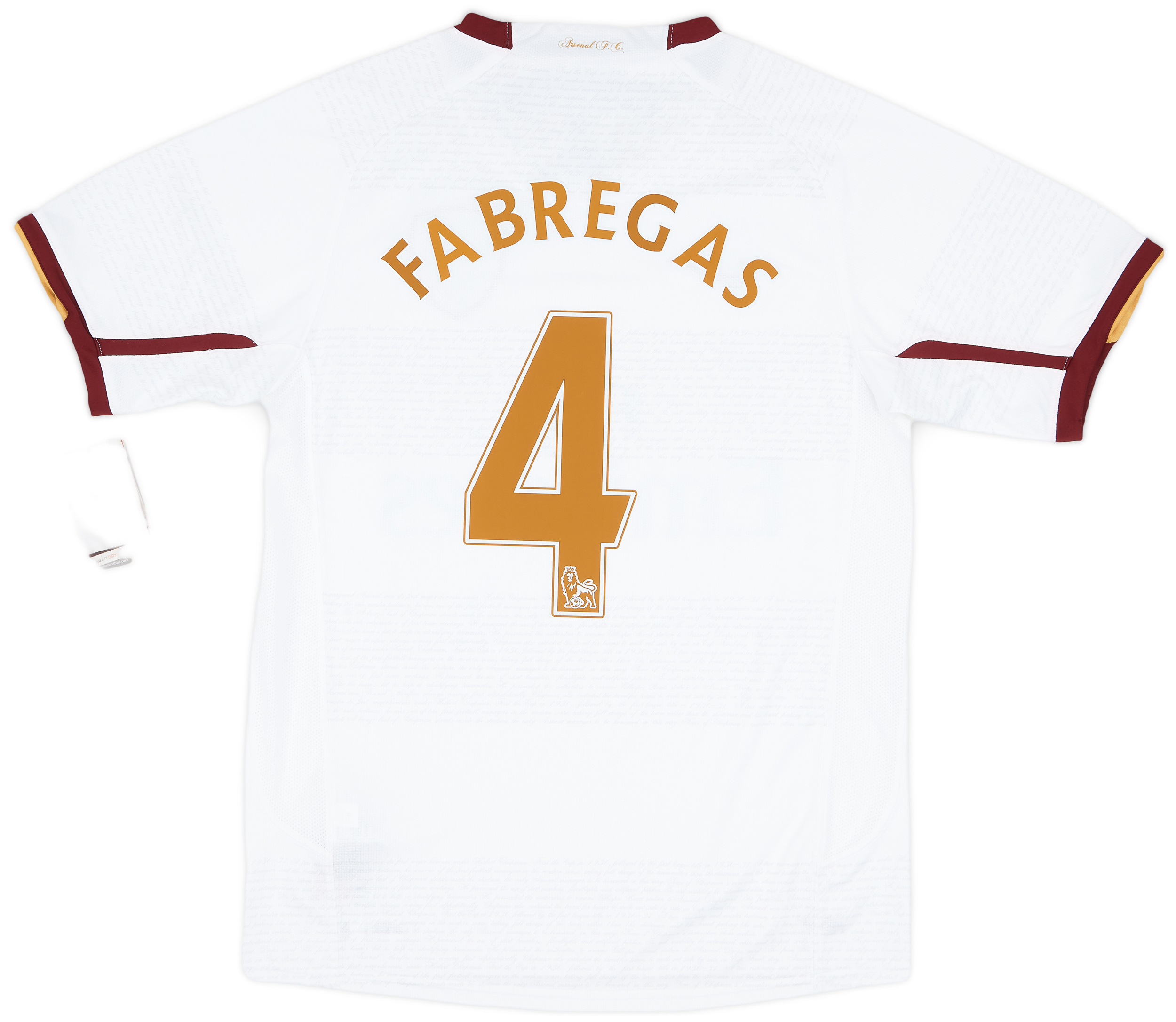 2007-08 Arsenal Away Shirt Fabregas #4 (S)