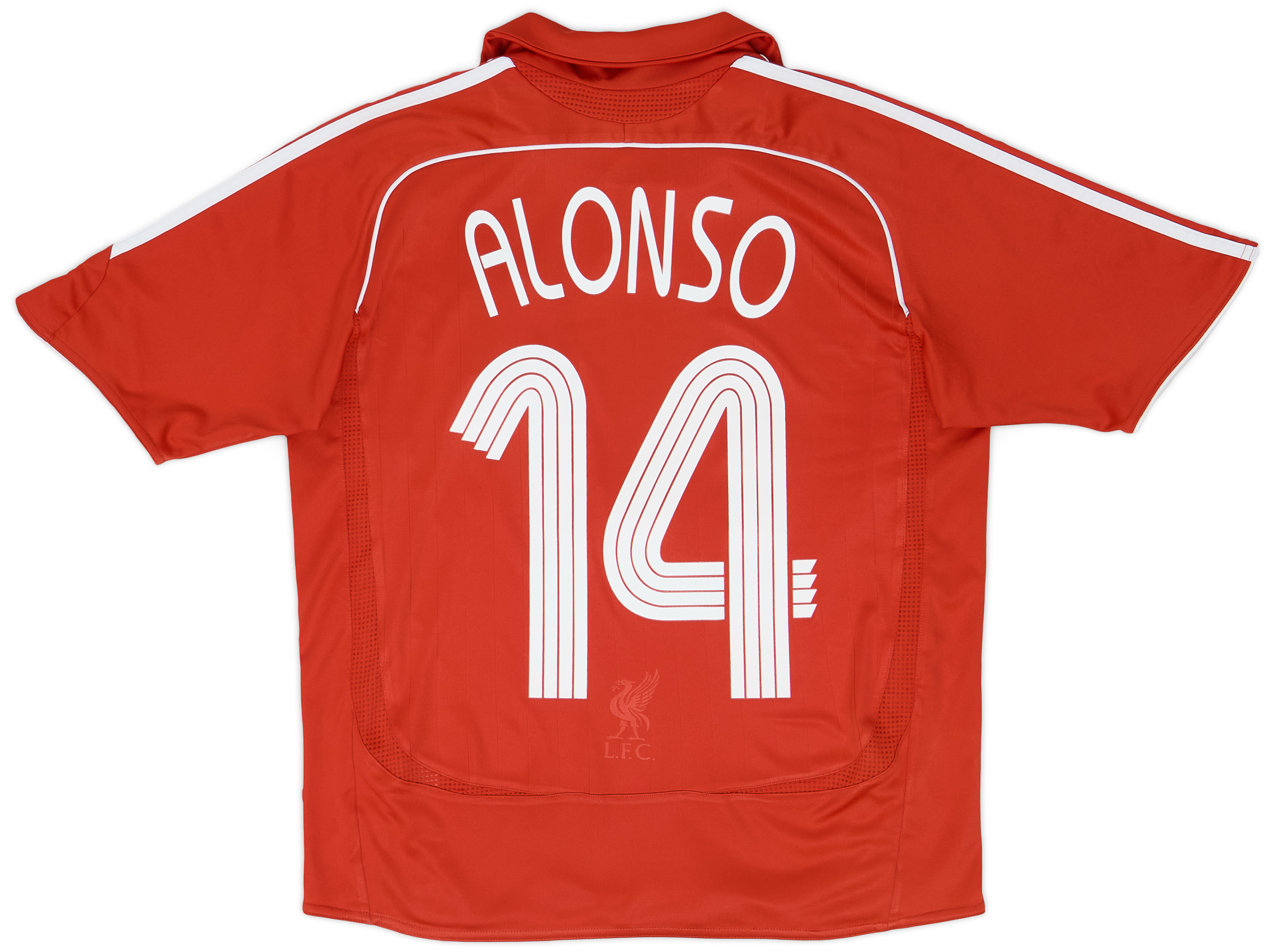 2006-08 Liverpool Home Shirt Alonso #14 - 7/10 - (L.Boys)