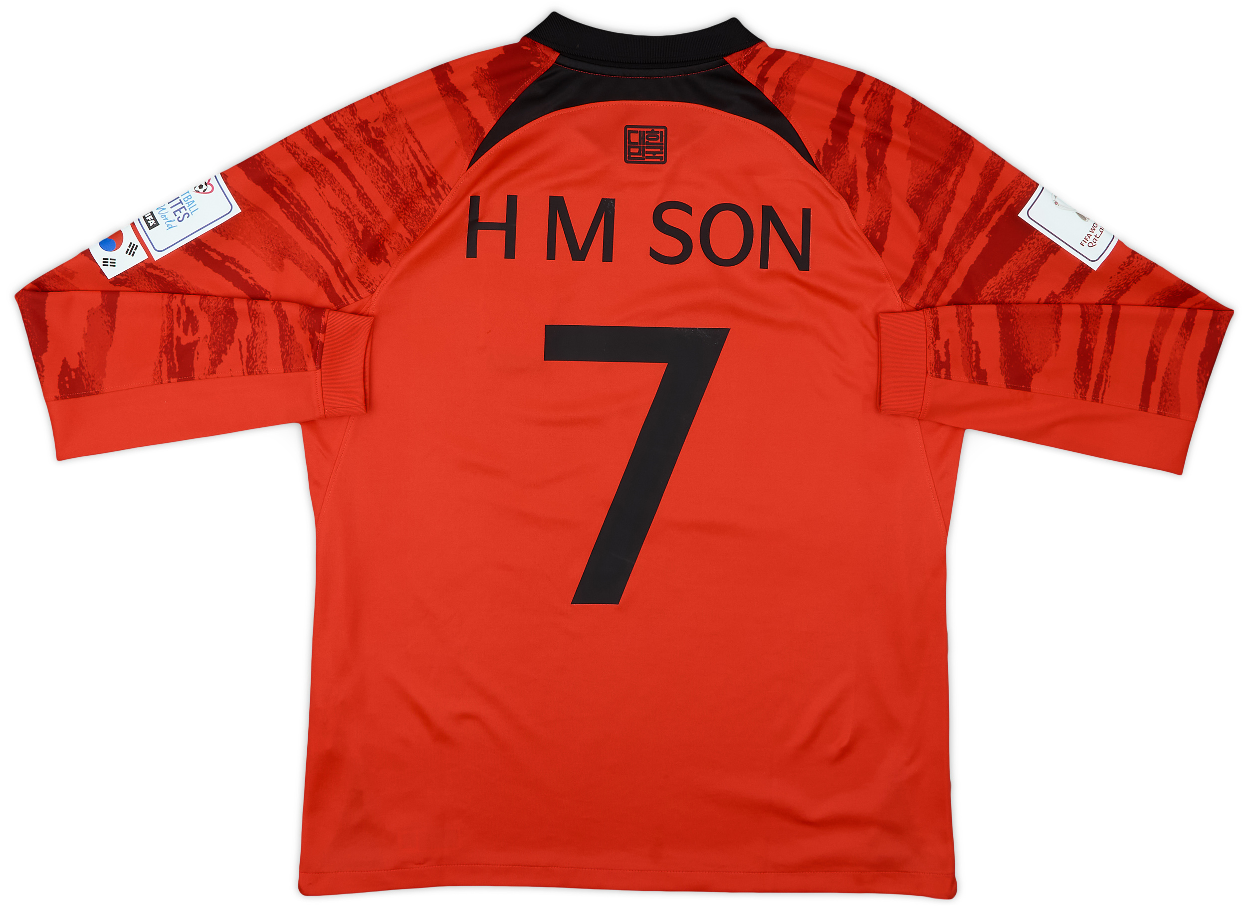 2022-23 South Korea Home L/S Shirt H M Son #7 - 7/10 - (XXL)
