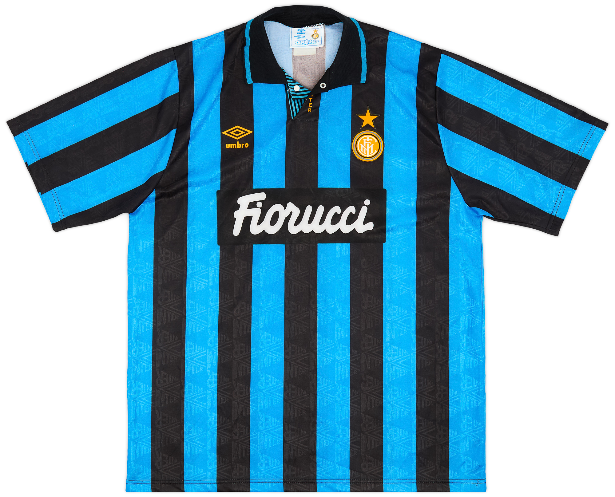1991-92 Inter Milan Home Shirt - 9/10 - (XL)
