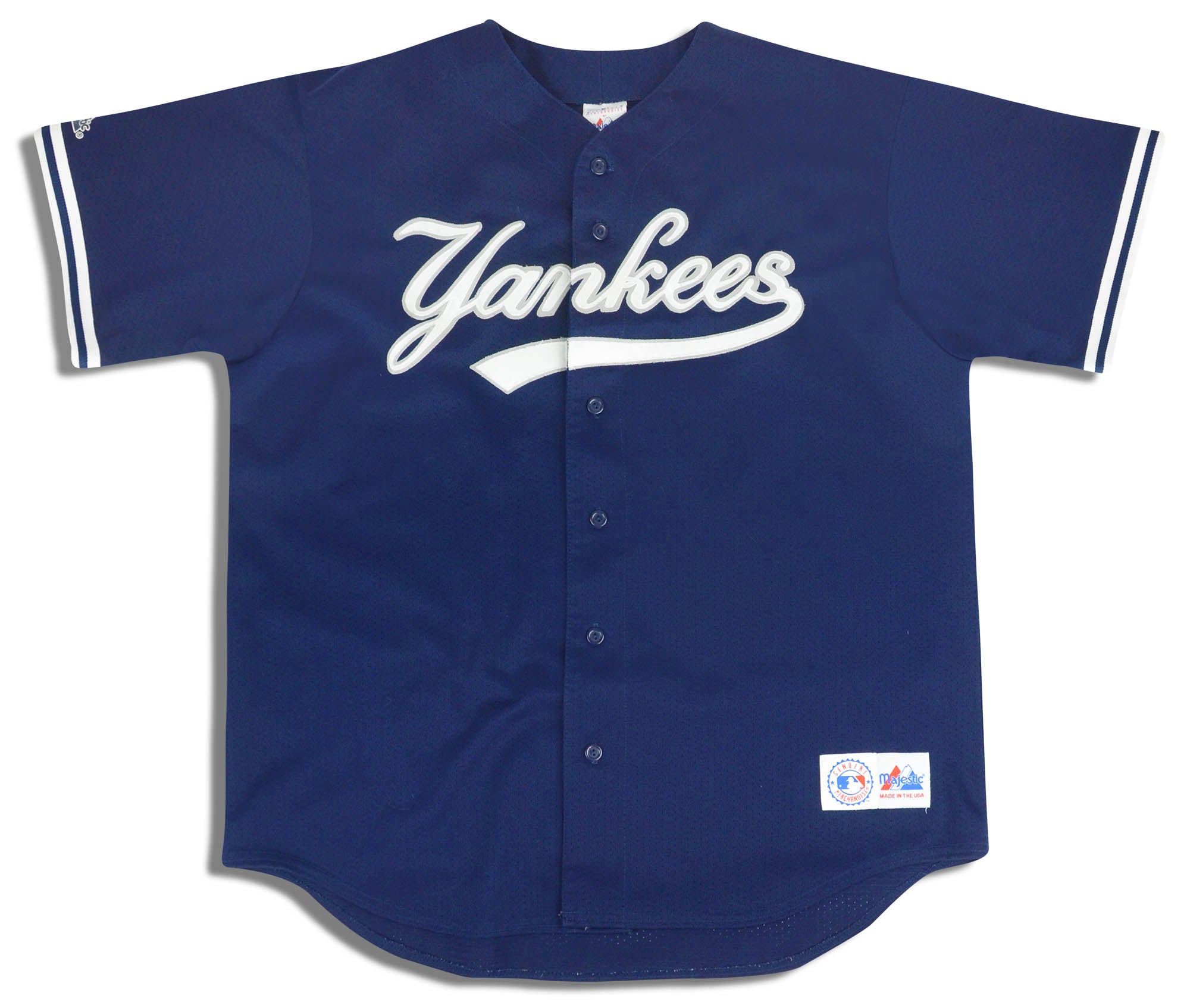 1990s New York Yankees Jeter #2 Majestic Jersey (Alternate) XXL