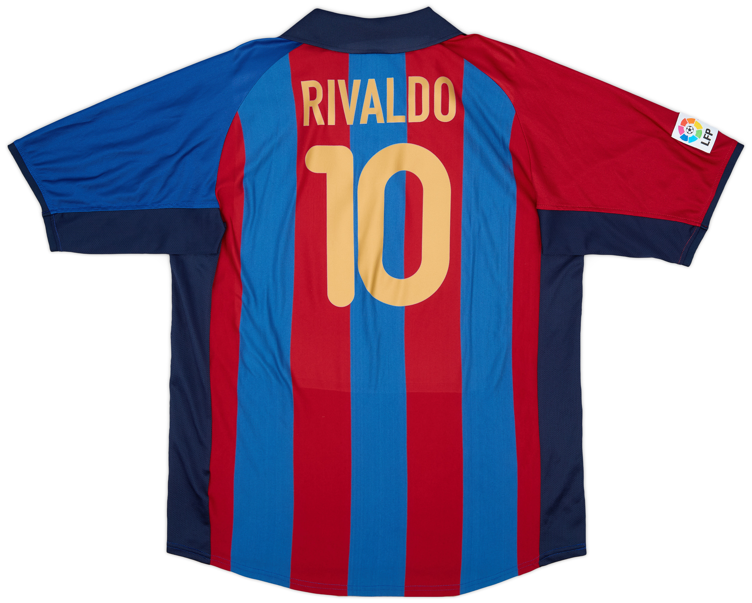 2001-02 Barcelona Home Shirt Rivaldo #10 - 7/10 - (XL)