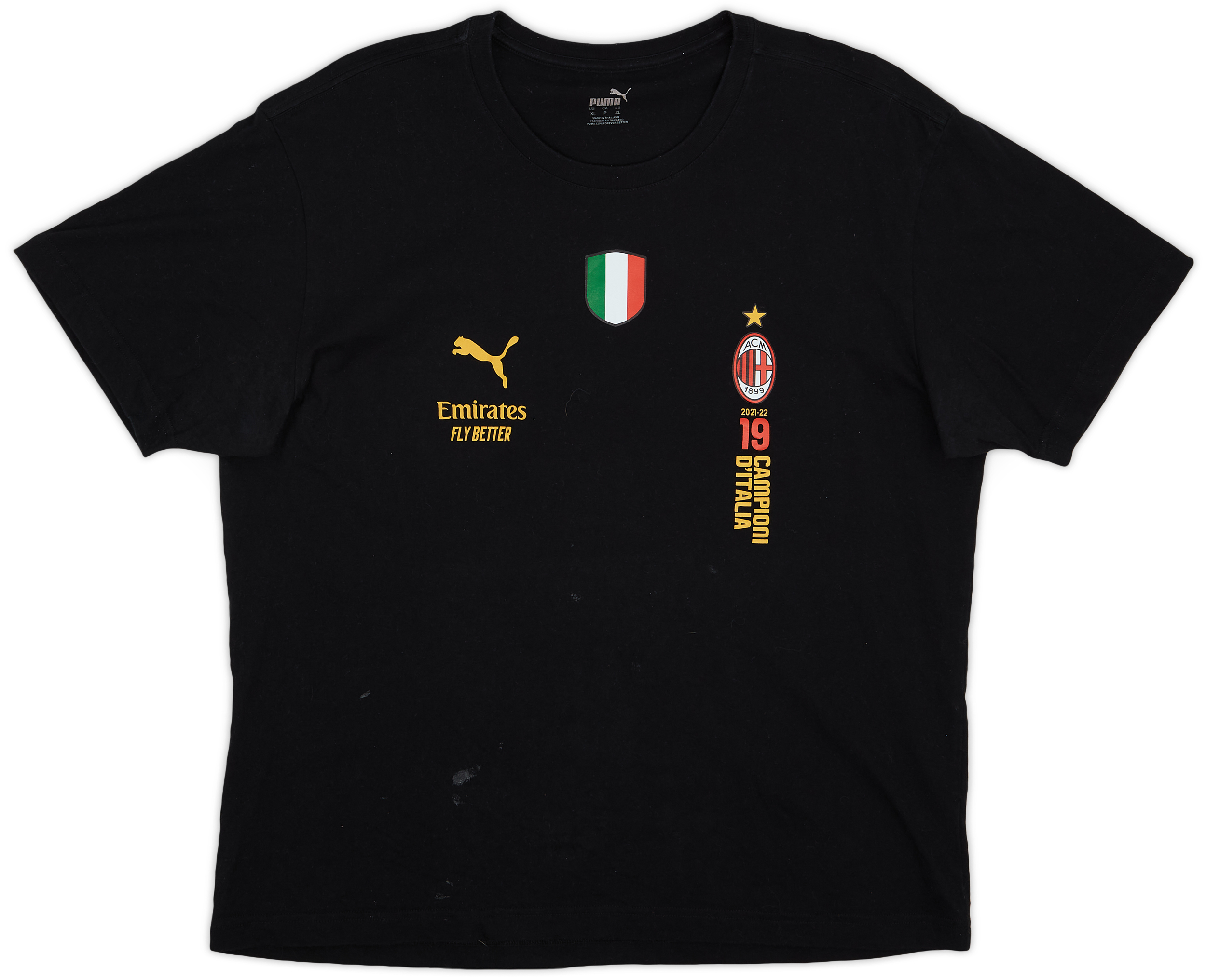 2021-22 AC Milan Puma Cotton Tee - 5/10 - (XL)