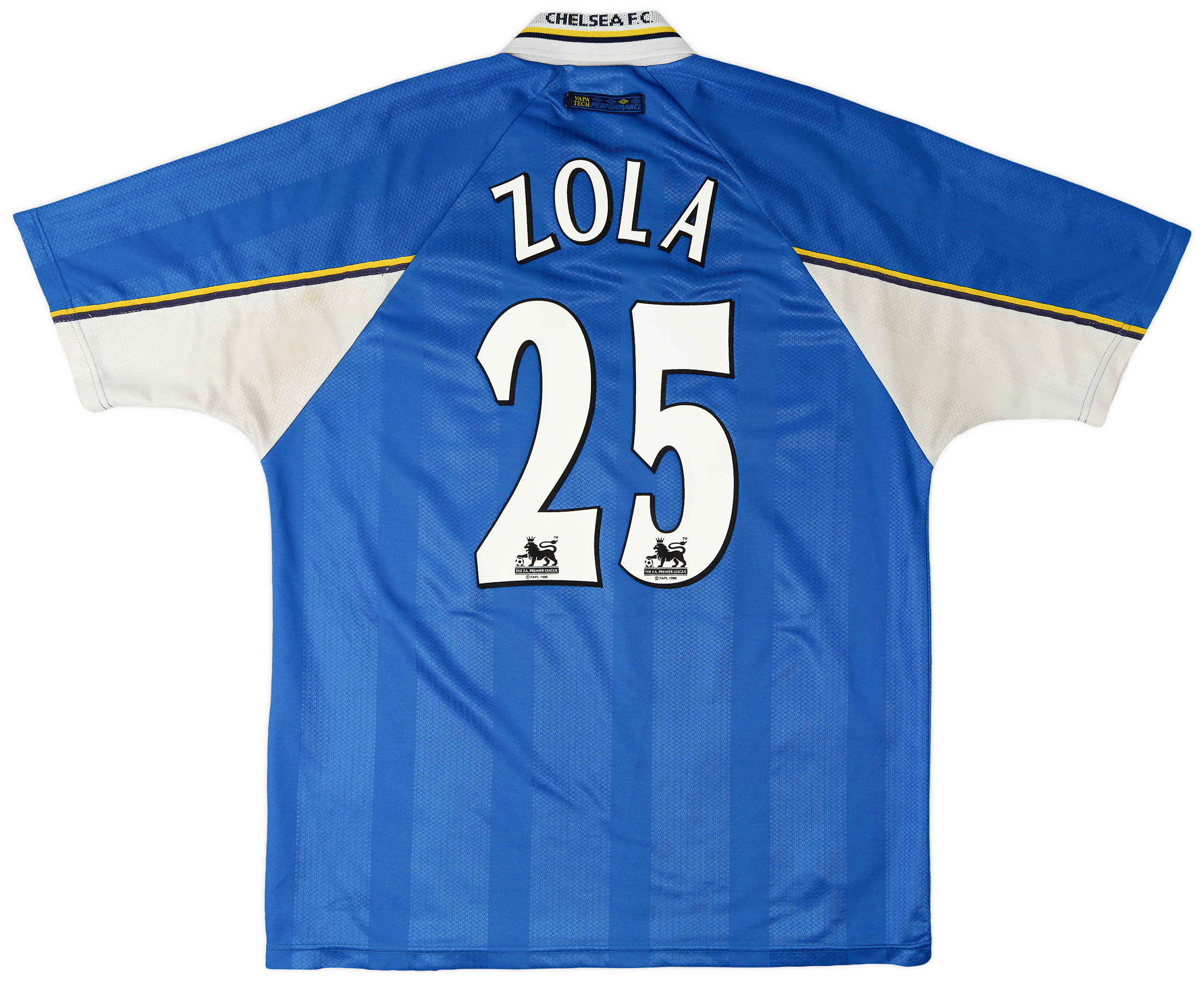 1997-99 Chelsea Home Shirt Zola #25 - 6/10 - (XL)