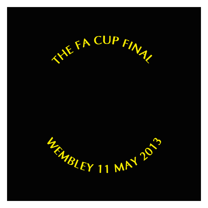 2013 FA Cup Final Wigan Athletic Yellow Match Day Transfer Patch