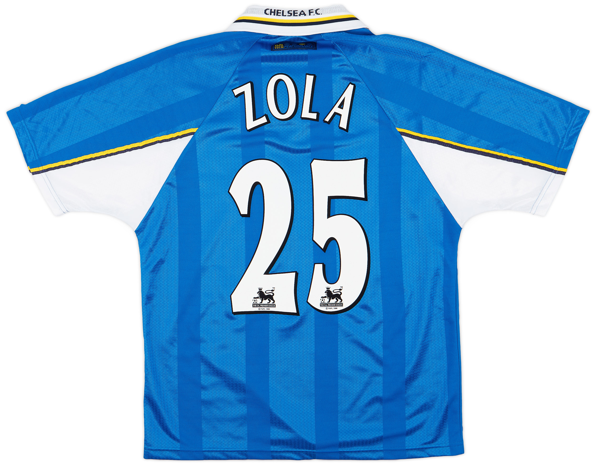 1997-99 Chelsea Home Shirt Zola #25 - 8/10 - (M)
