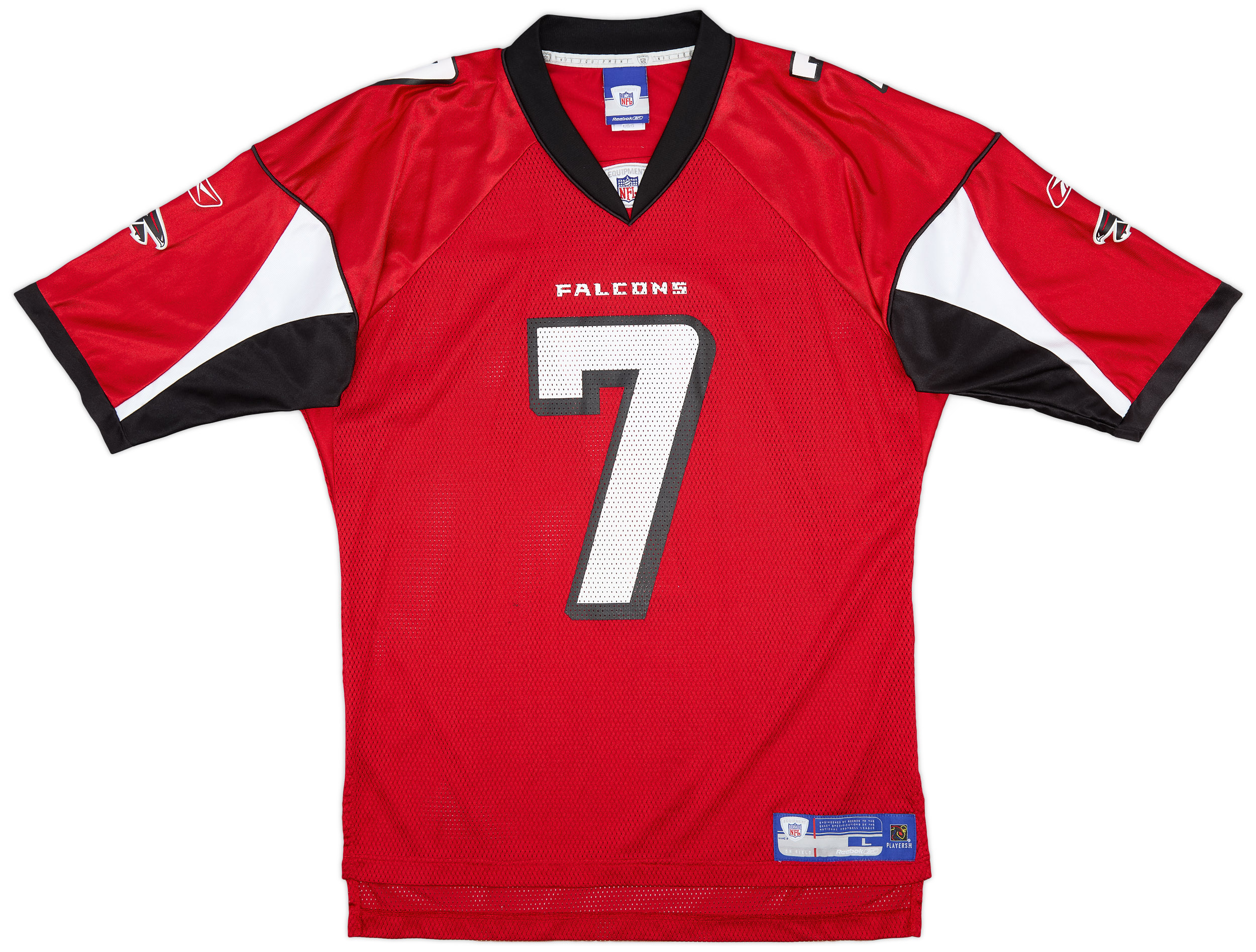 2005-06 Atlanta Falcons Vick #7 Reebok On Field Home Jersey (Very Good) L