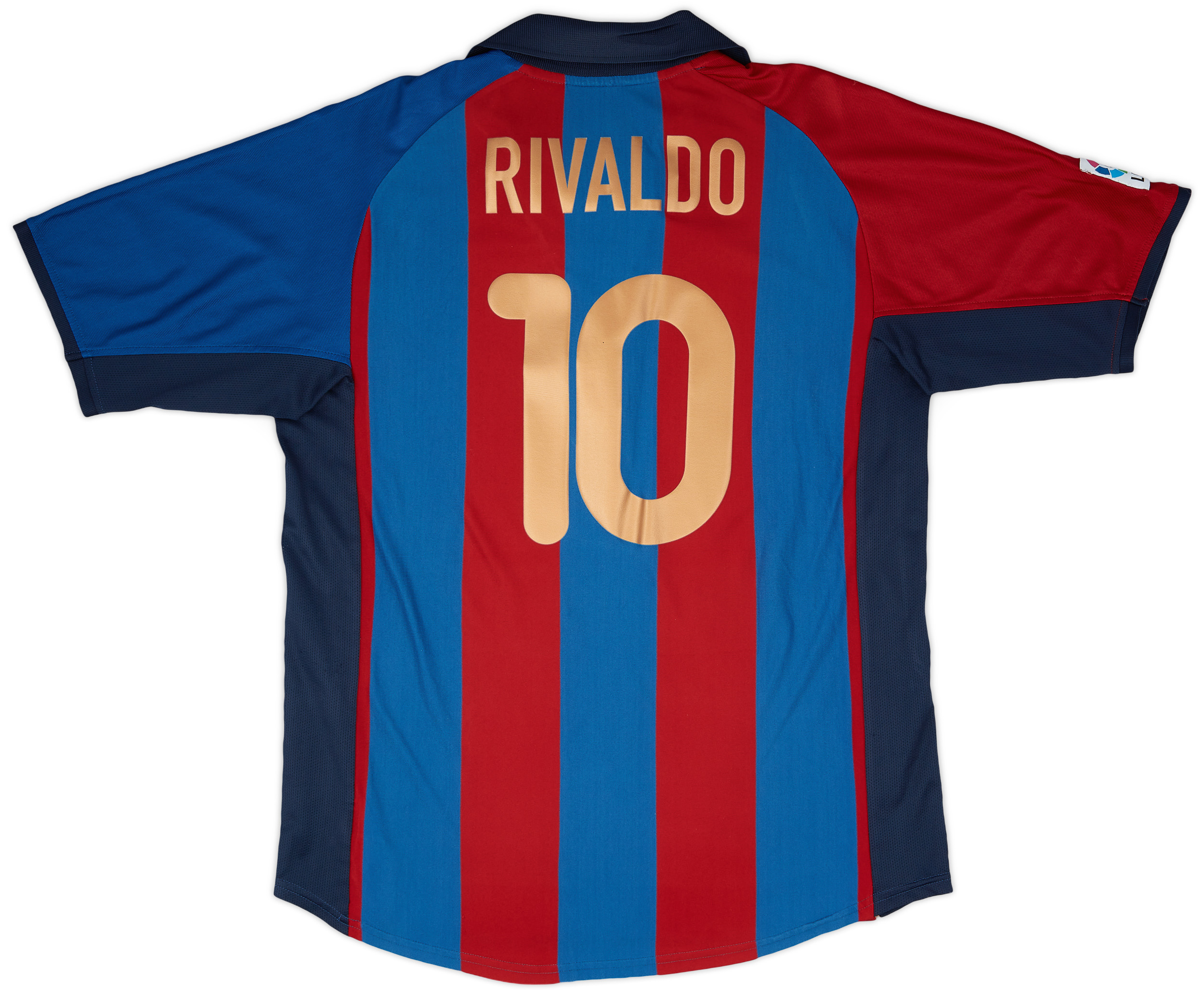 2001-02 Barcelona Home Shirt Rivaldo #10 - 9/10 - (L)