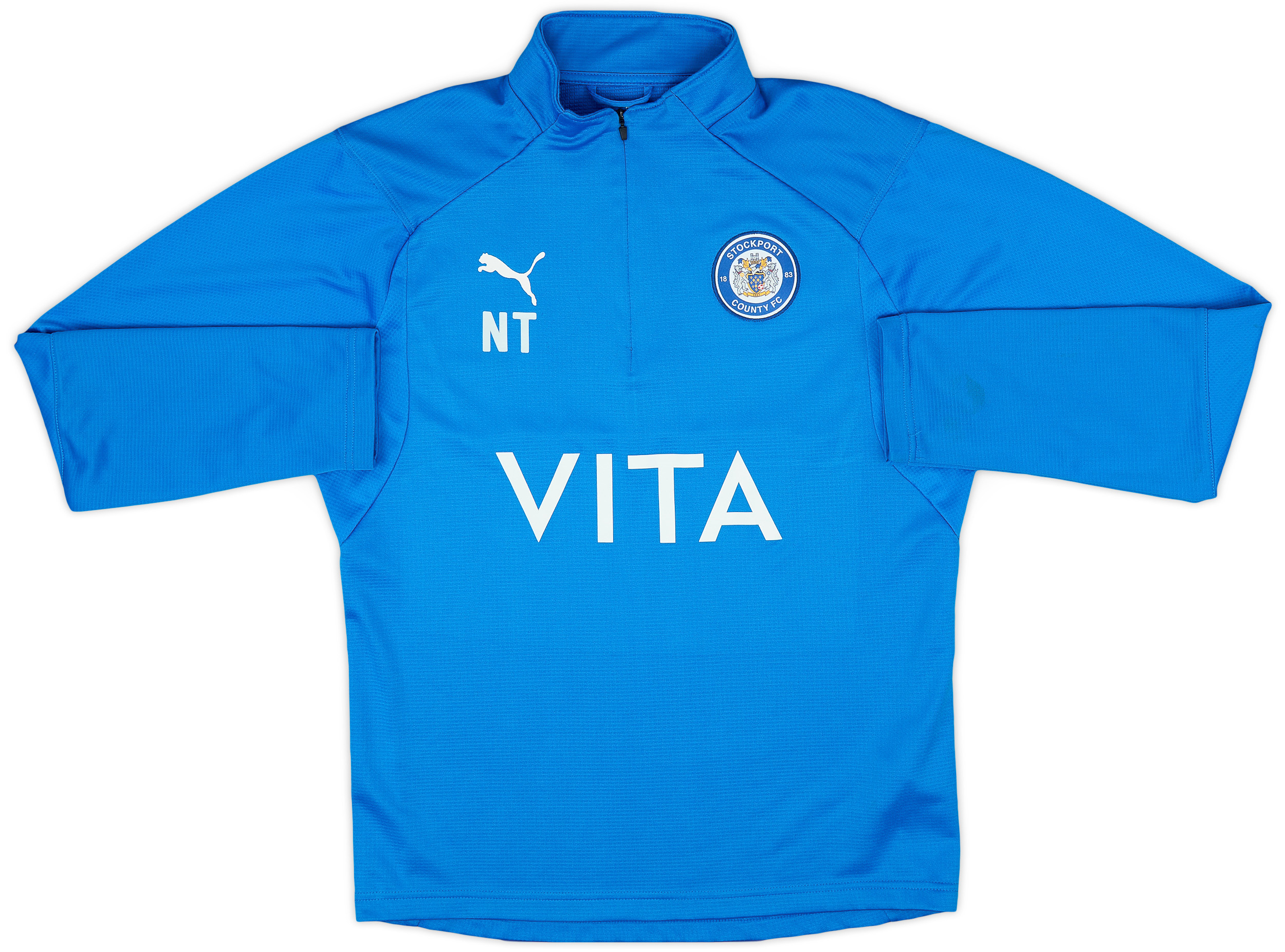 2020-21 Stockport County Puma Staff Issue 1/4 Zip Training Top NT - 8/ ...