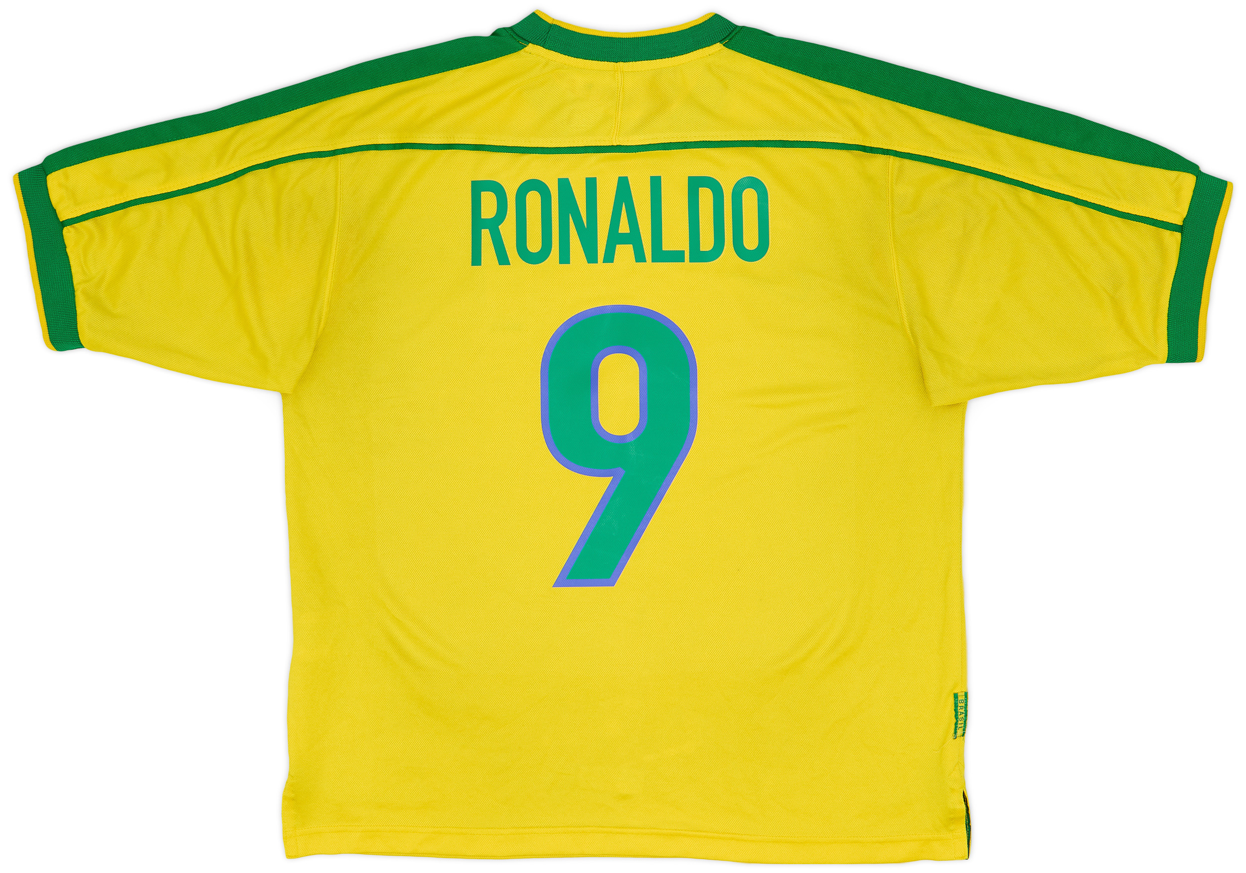 1998-00 Brazil Home Shirt Ronaldo #9 - 9/10 - (M)