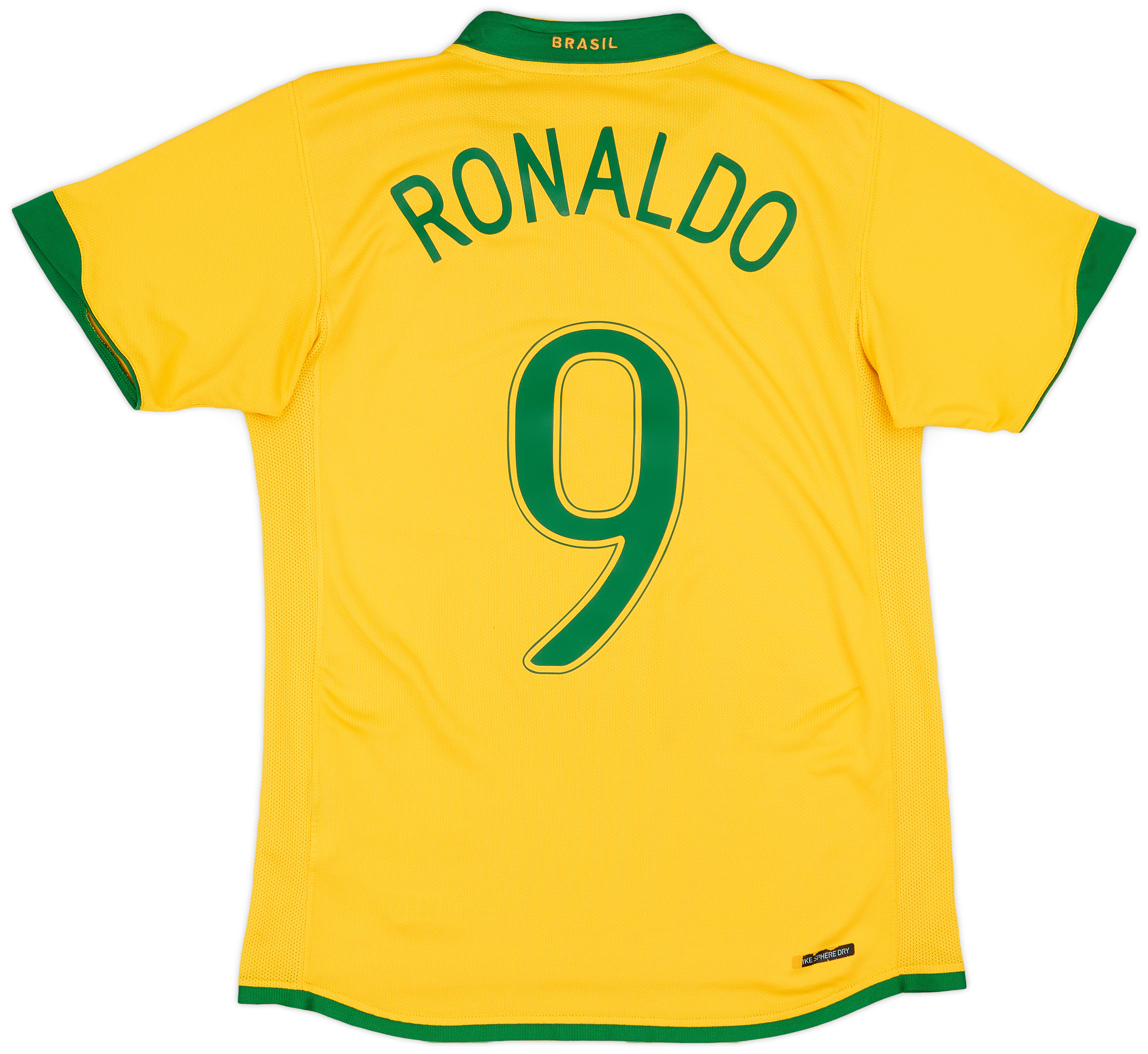 2006-08 Brazil Home Shirt Ronaldo #9 - 8/10 - (M)
