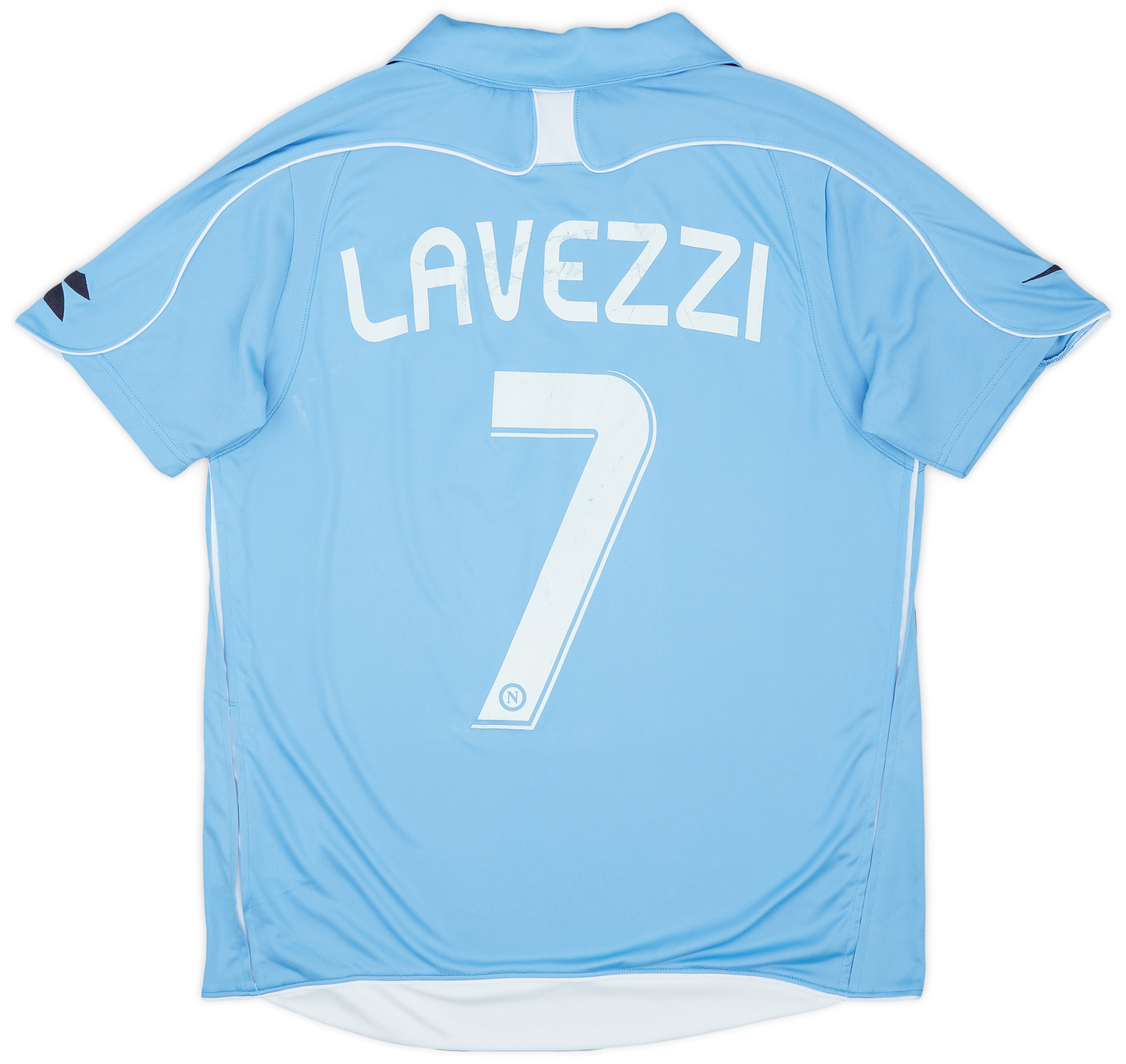 2008-09 Napoli Home Shirt Lavezzi #7 - 5/10 - (M)