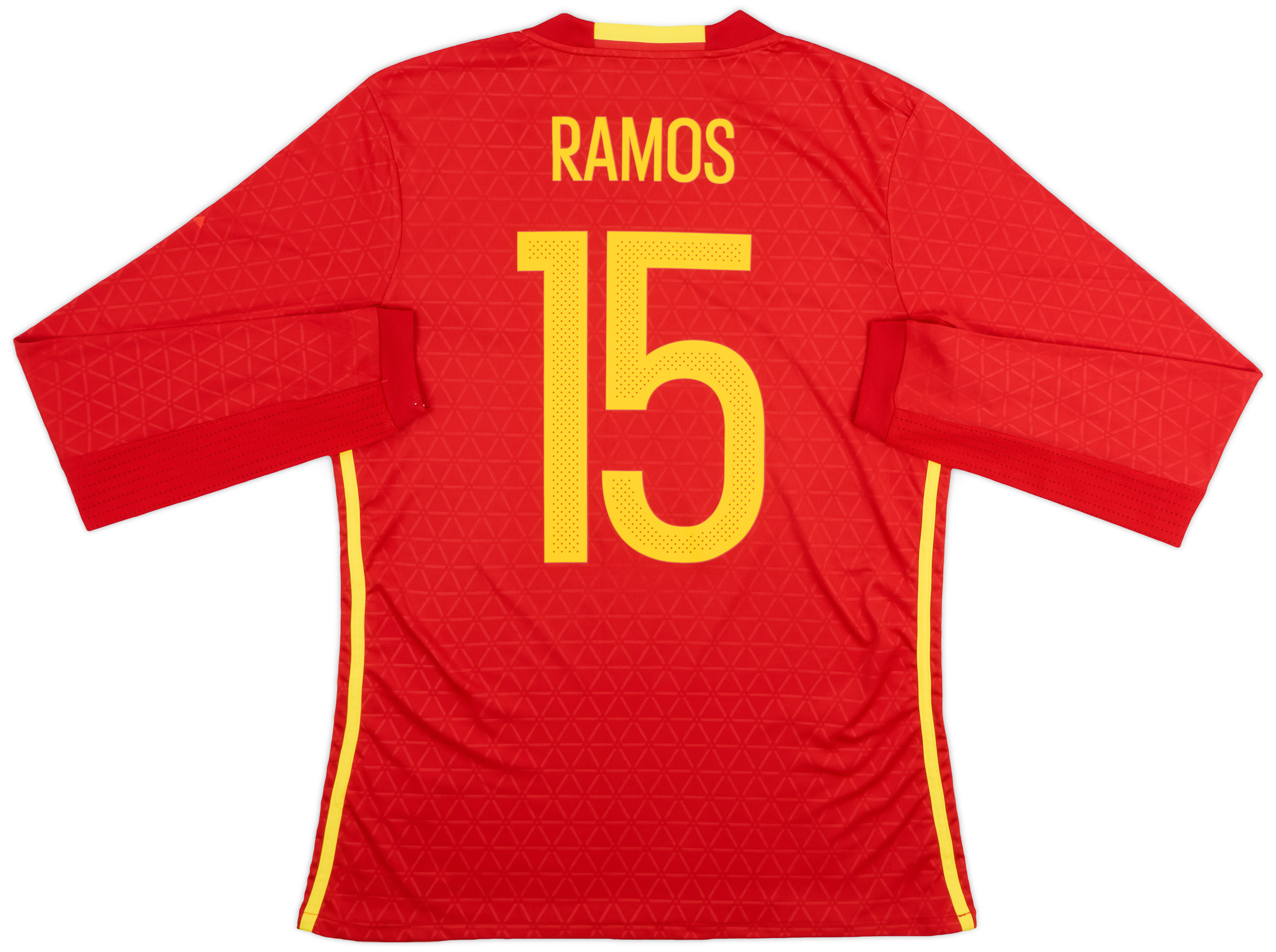 2016-17 Spain Home L/S Shirt Ramos #15 - 8/10 - (M)