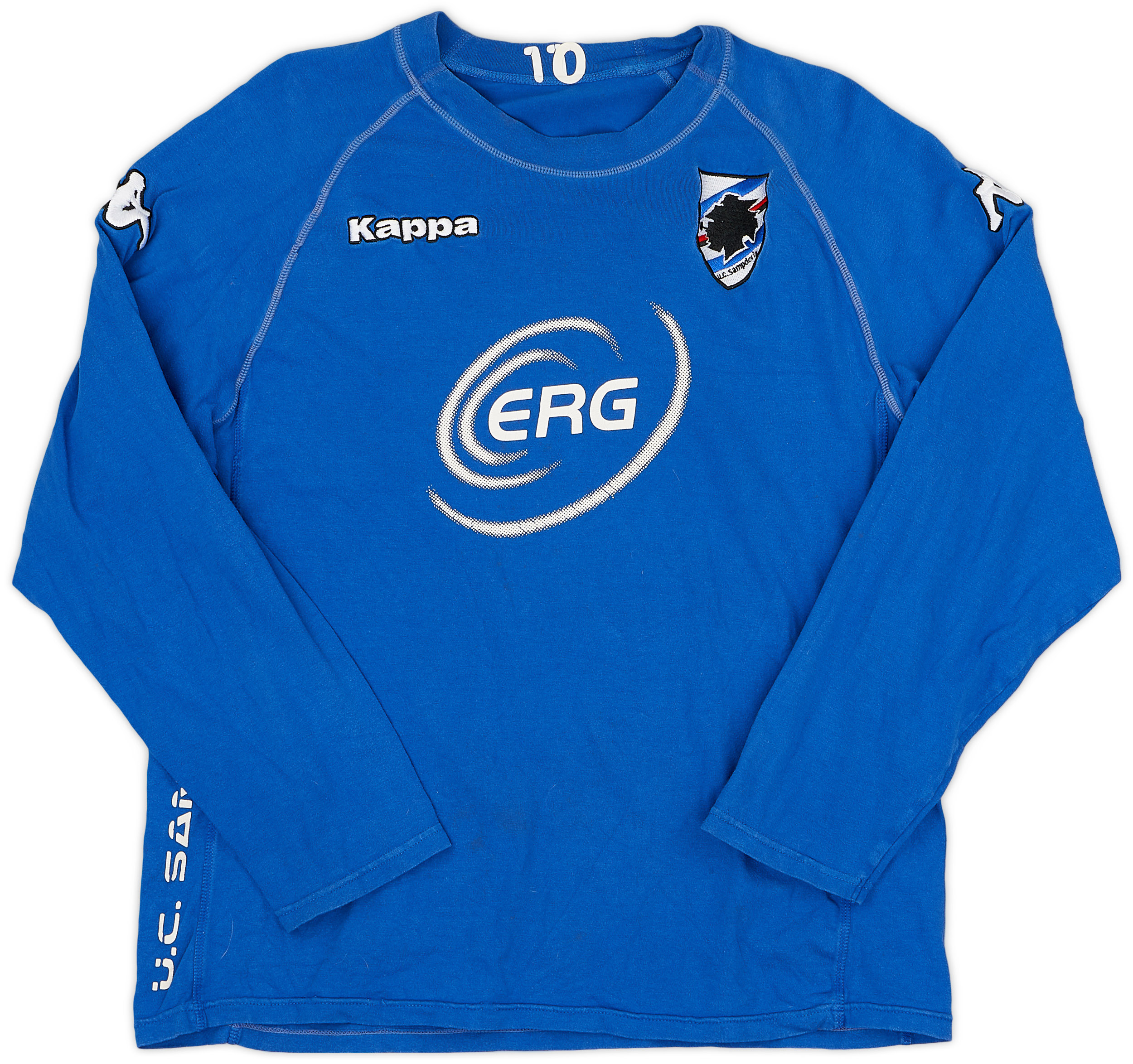 2004-06 Sampdoria Player Issue Kappa Training L/S Shirt #10 - 5/10 - (XXL)