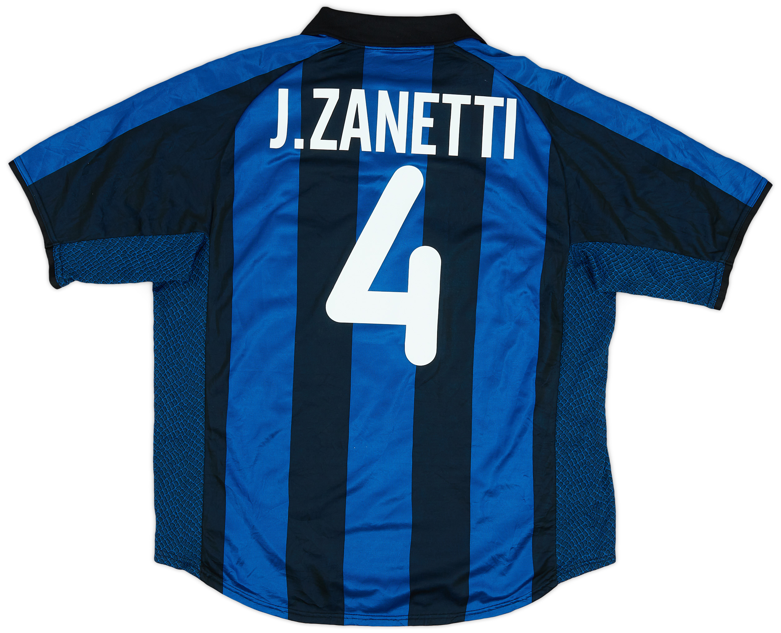 2001-02 Inter Milan Home Shirt J. Zanetti #4 - 8/10 - (L)