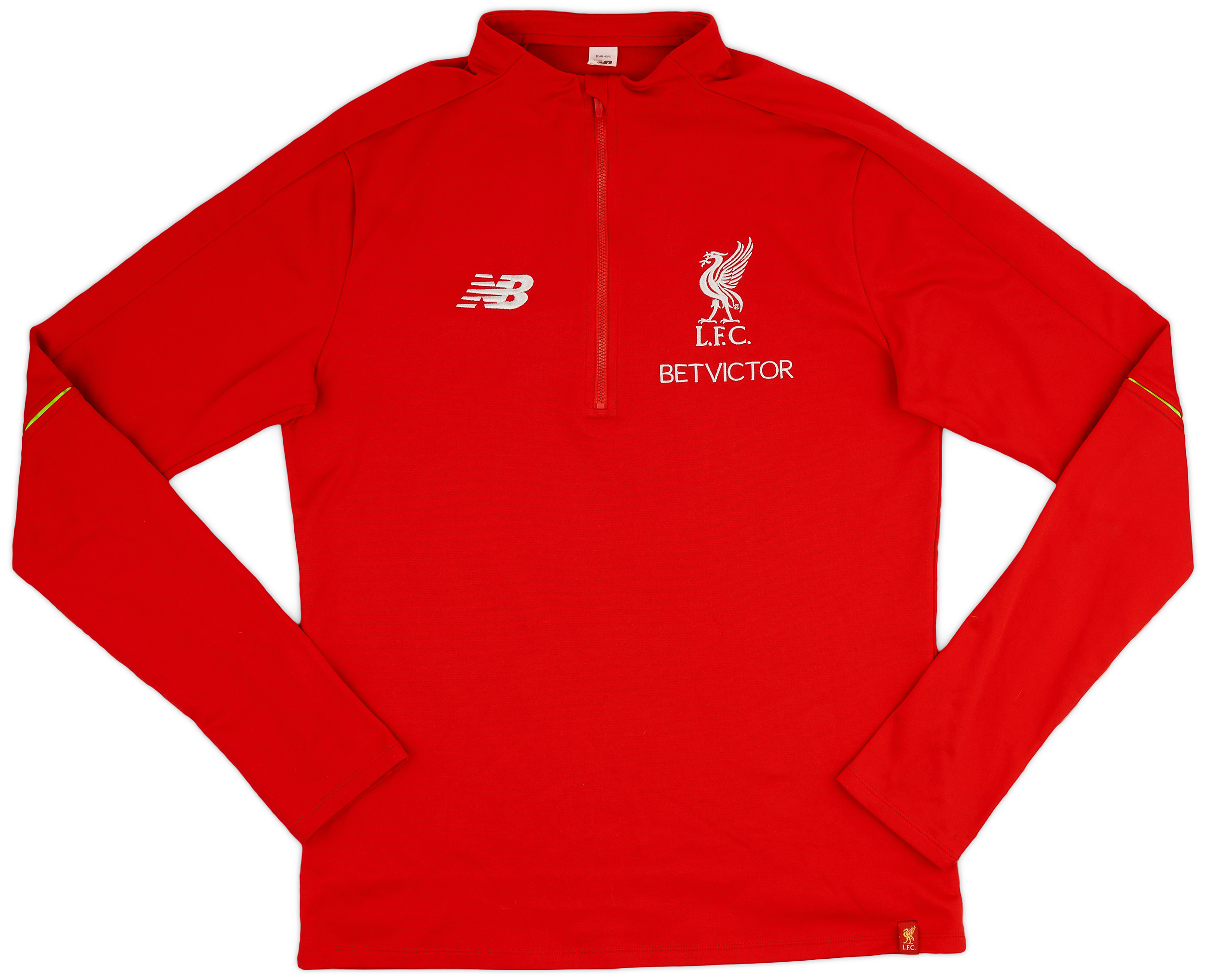 2018-19 Liverpool New Balance 1/4 Zip Drill Top - 9/10 - (M)