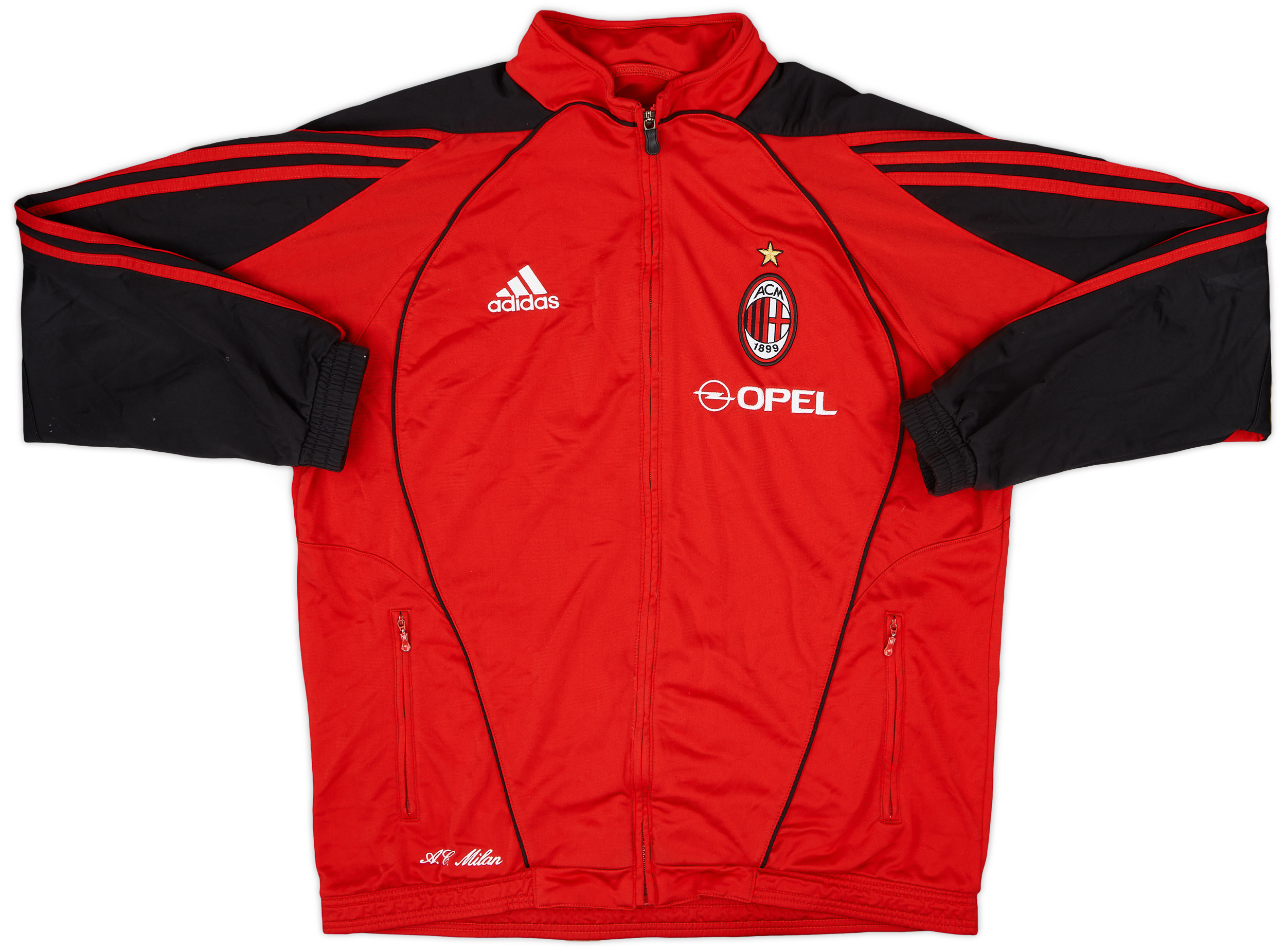 2004-05 AC Milan adidas Track Jacket - 8/10 - (XL)