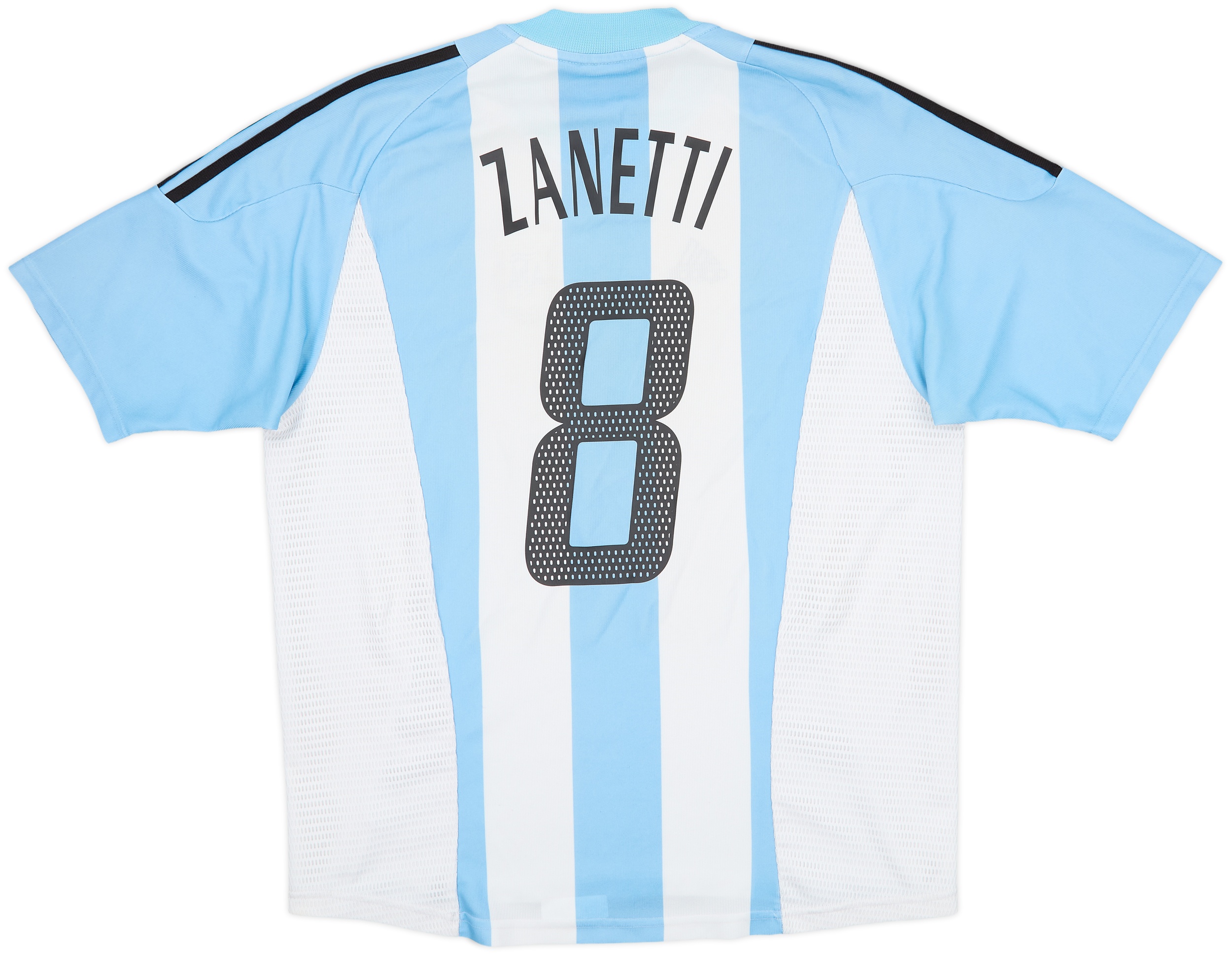 2002-04 Argentina Home Shirt Zanetti #8 - 6/10 - (XL)