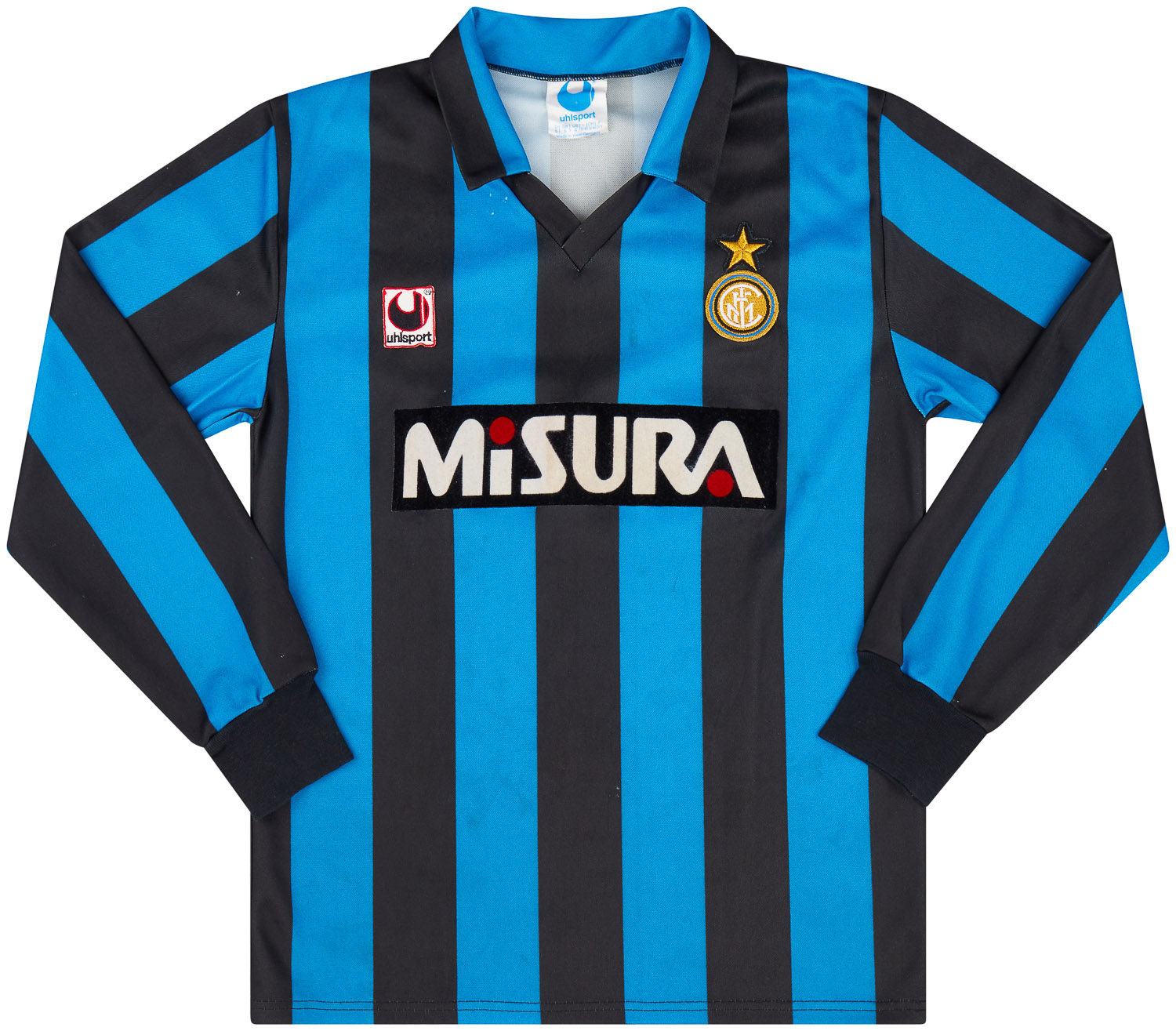 1990-91 Inter Milan Home L/S Shirt (Excellent) S