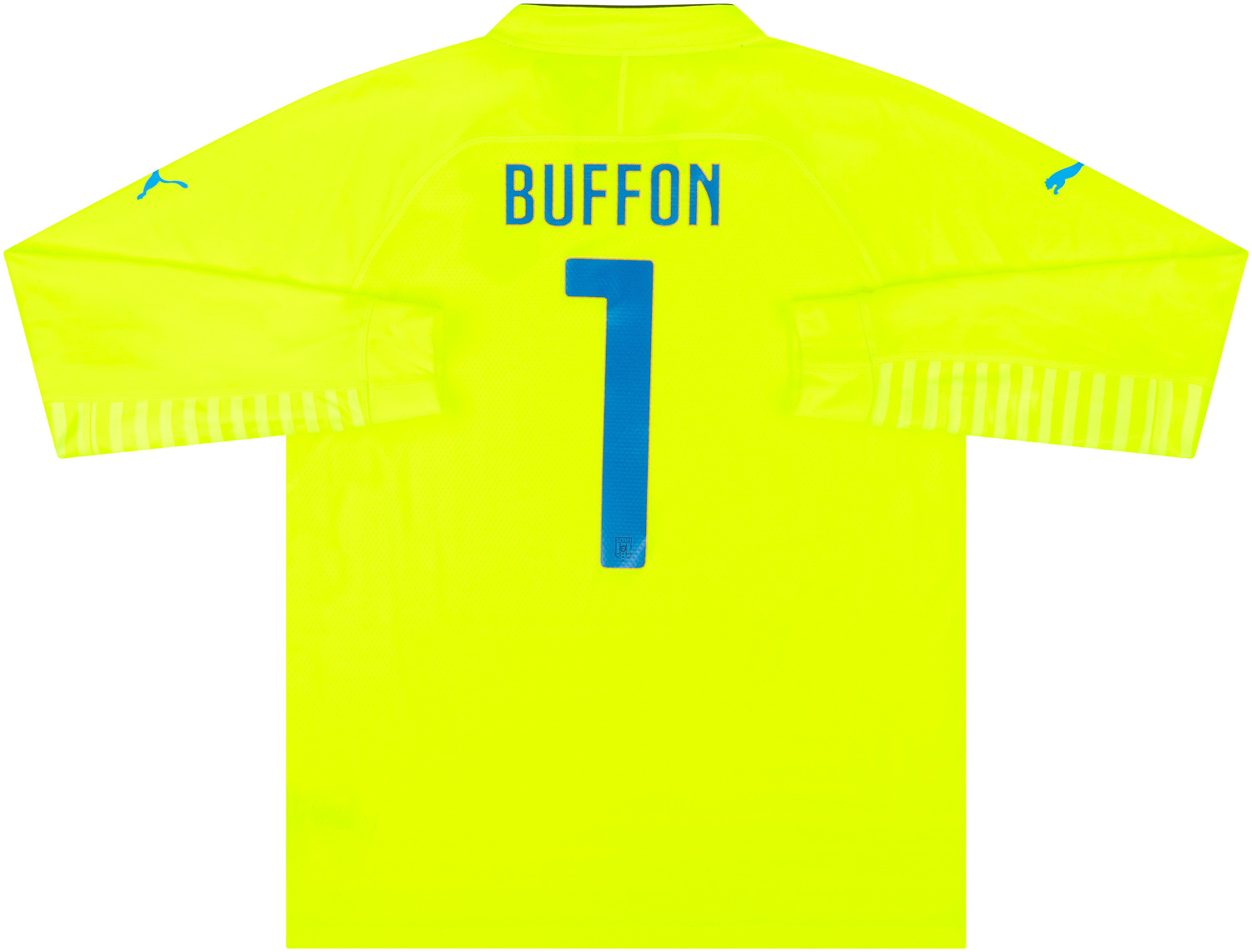 2014-15 Italy Player Issue GK Home L/S Shirt Buffon #1 - NEW