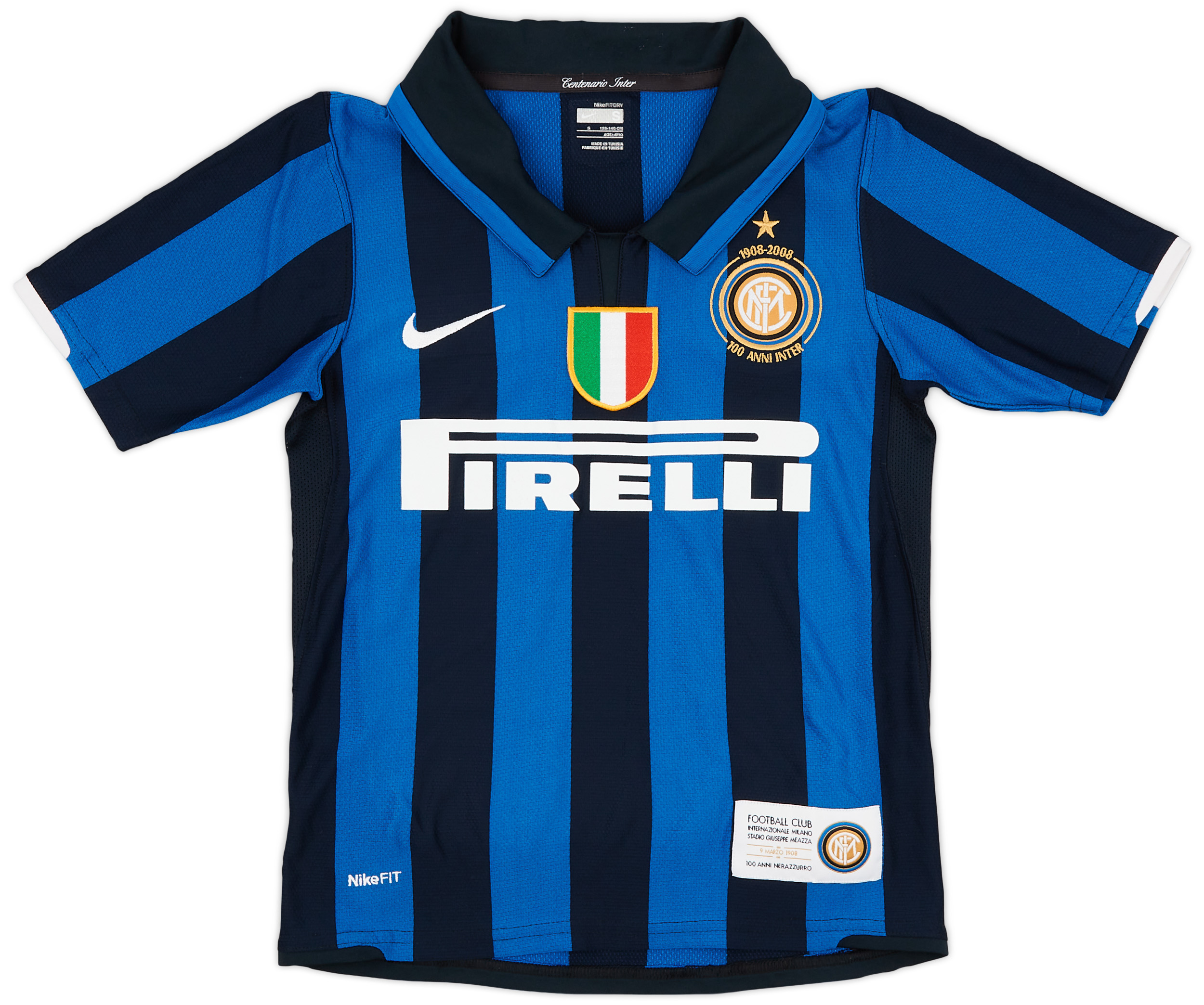 2007-08 Inter Milan Centenary Home Shirt - 8/10 - (S.Boys)