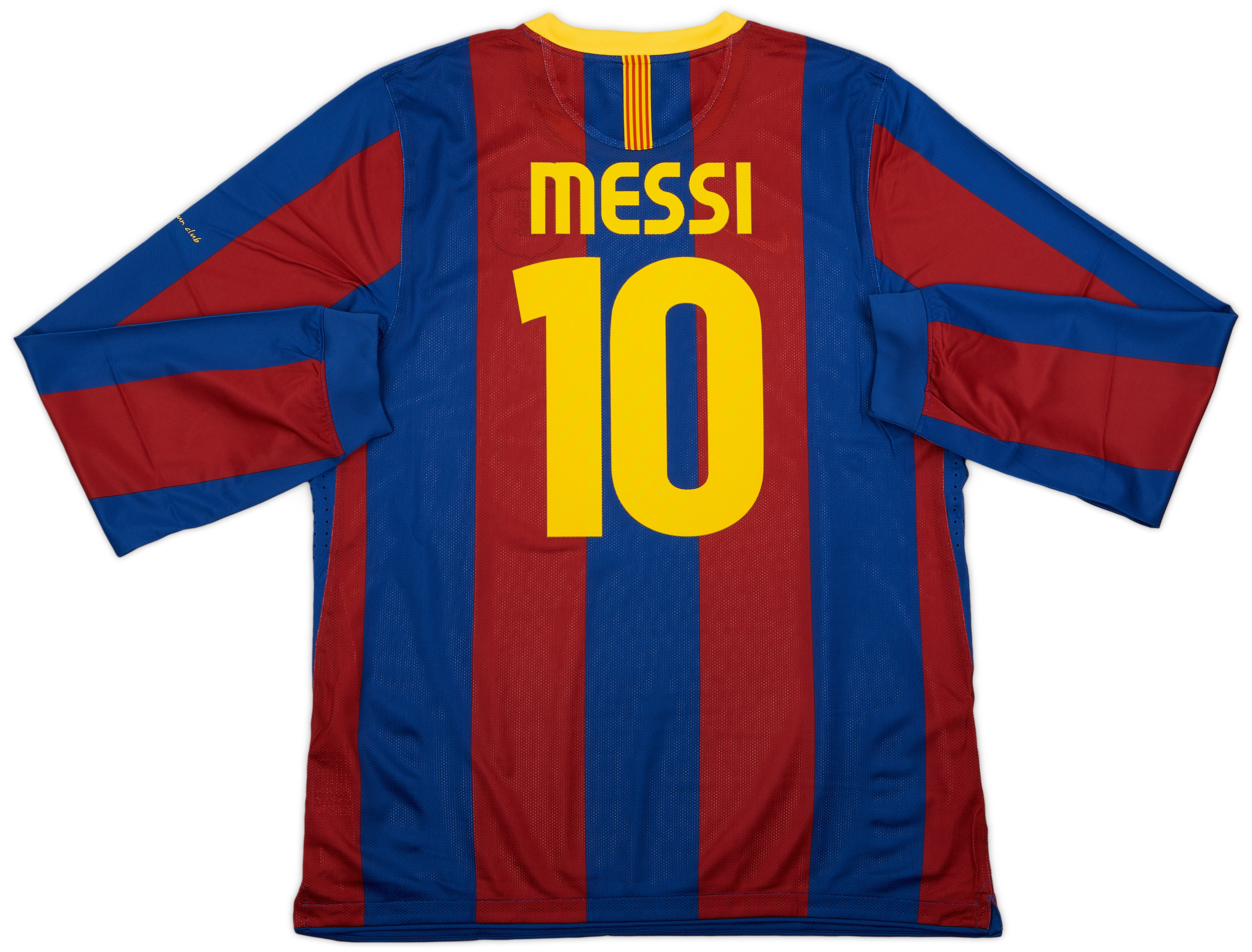 2010-11 Barcelona Player Issue Home L/S Shirt Messi #10 (XXL)