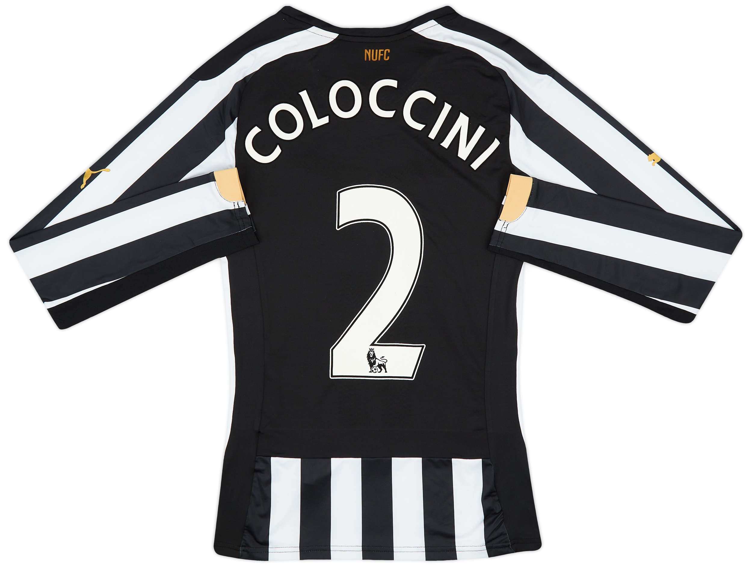 2014-15 Newcastle Player Issue Home L/S Shirt Coloccini #2 (L)
