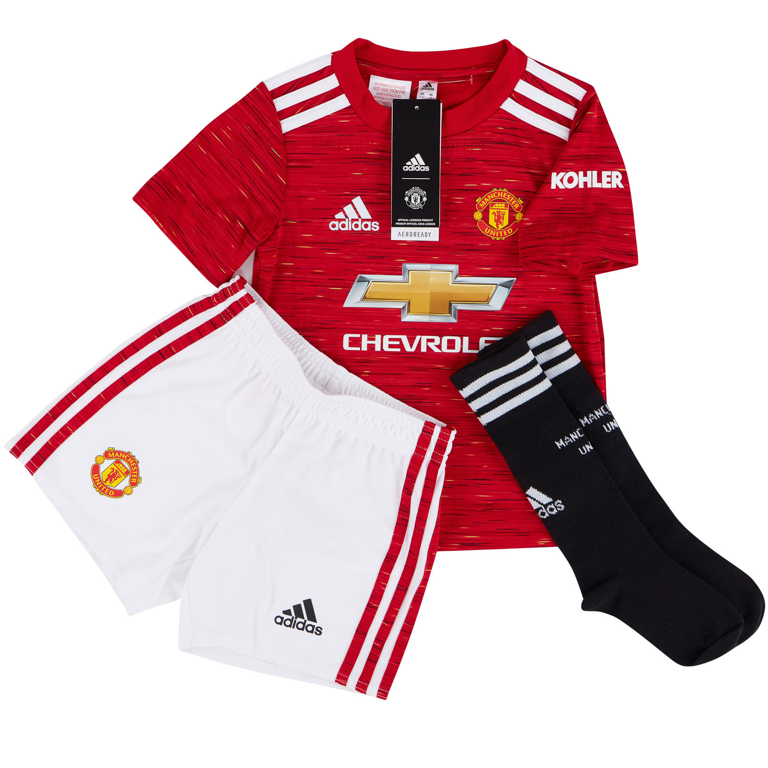 2020-21 Manchester United Home Full Kit - NEW - (Little Kids)