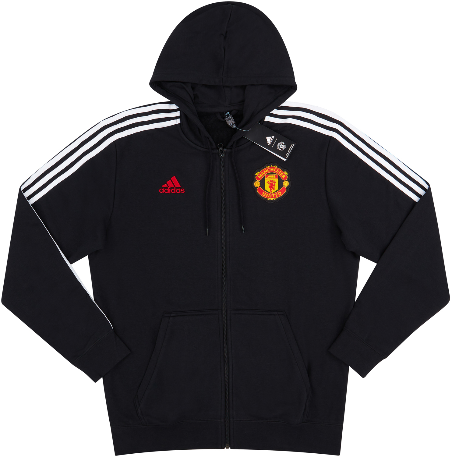2020-21 Manchester United adidas 3-Stripe Hooded Jacket - NEW