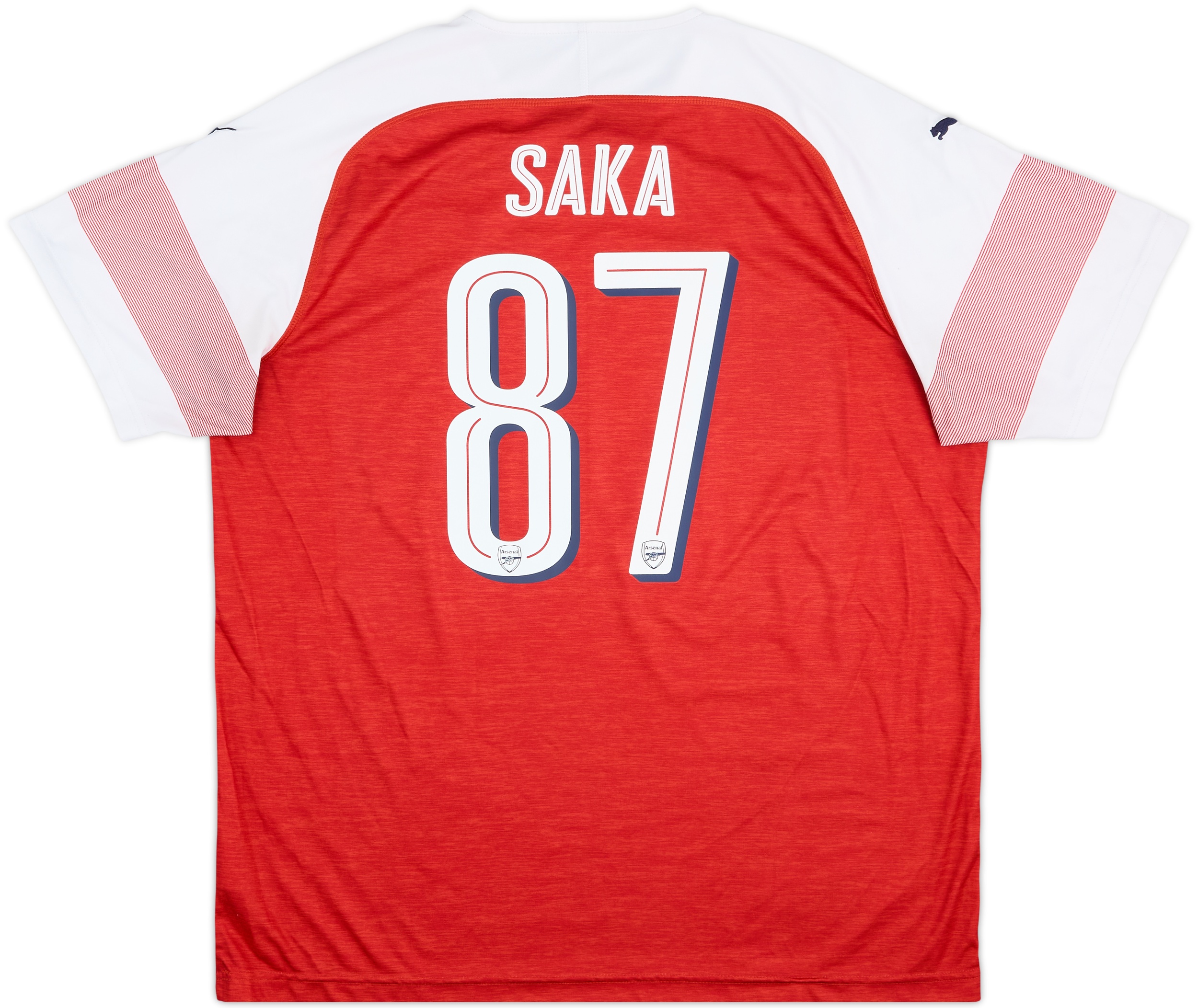 2018-19 Arsenal Home Shirt Saka #87 - 4/10 - (XXL)