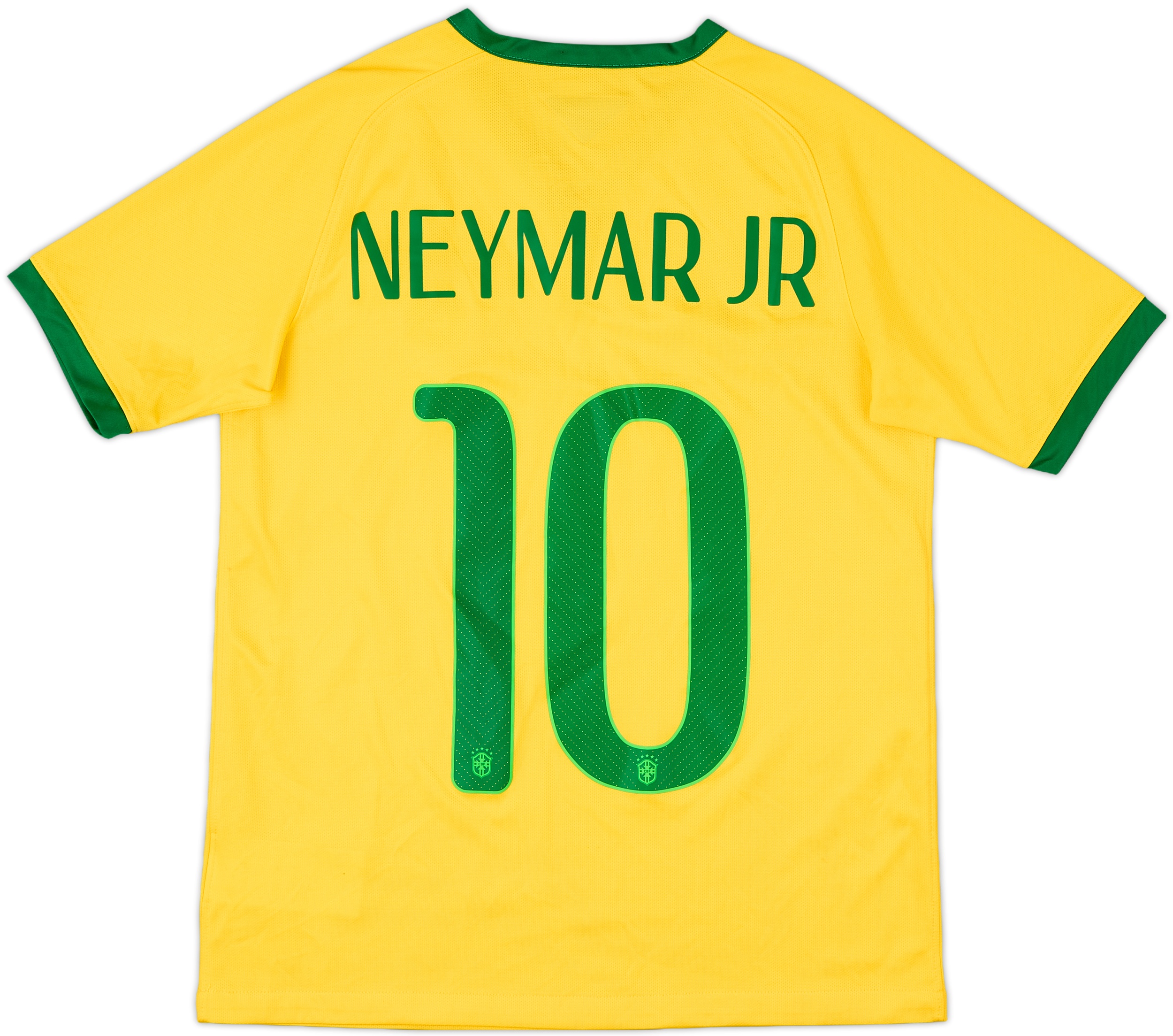 2014-15 Brazil Home Shirt Neymar Jr #10 - 9/10 - (L.Boys)