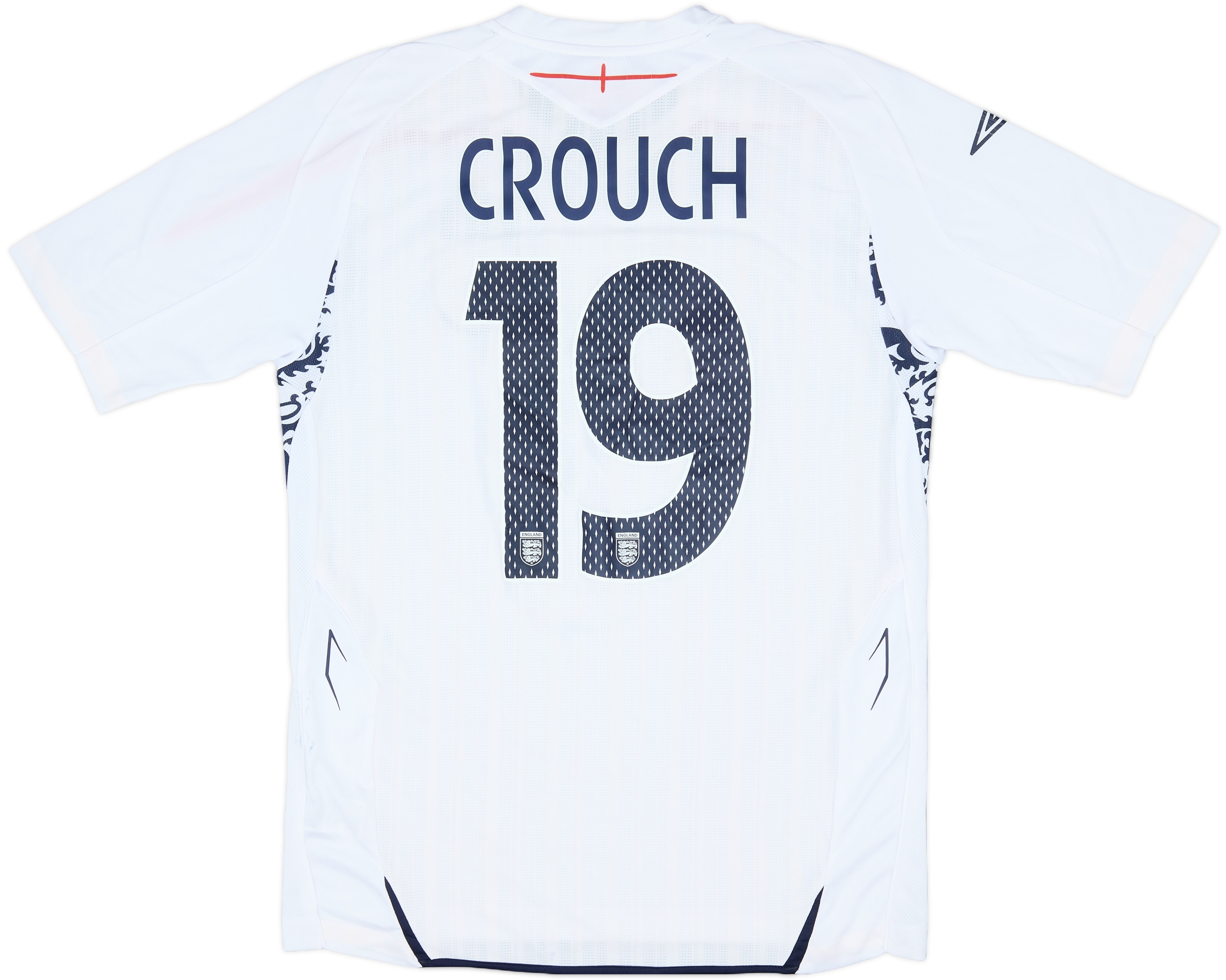 2007-09 England Home Shirt Crouch #19 (M)
