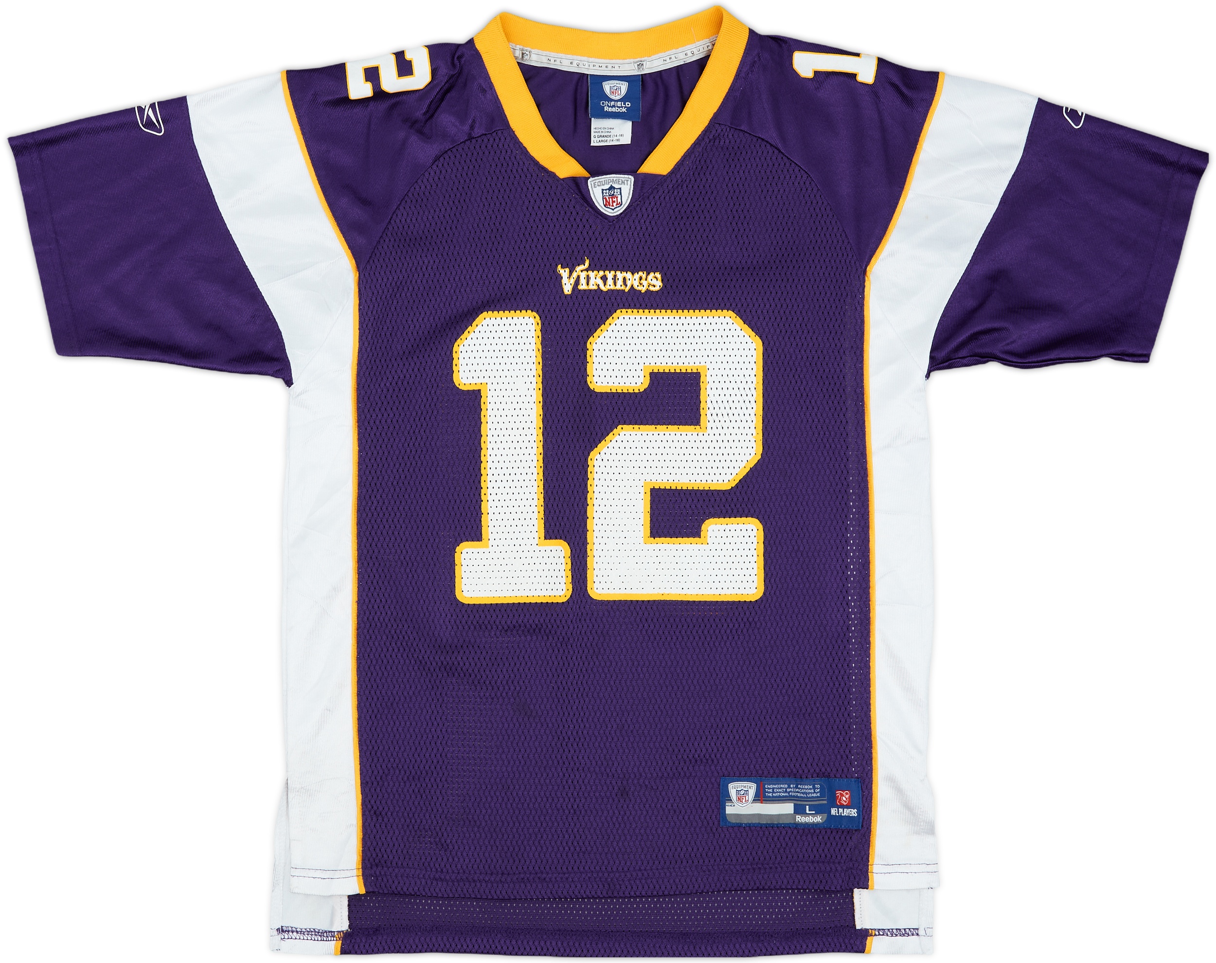 2009-11 Minnesota Vikings Harvin #12 Reebok On Field Home Jersey - 9/10 ...