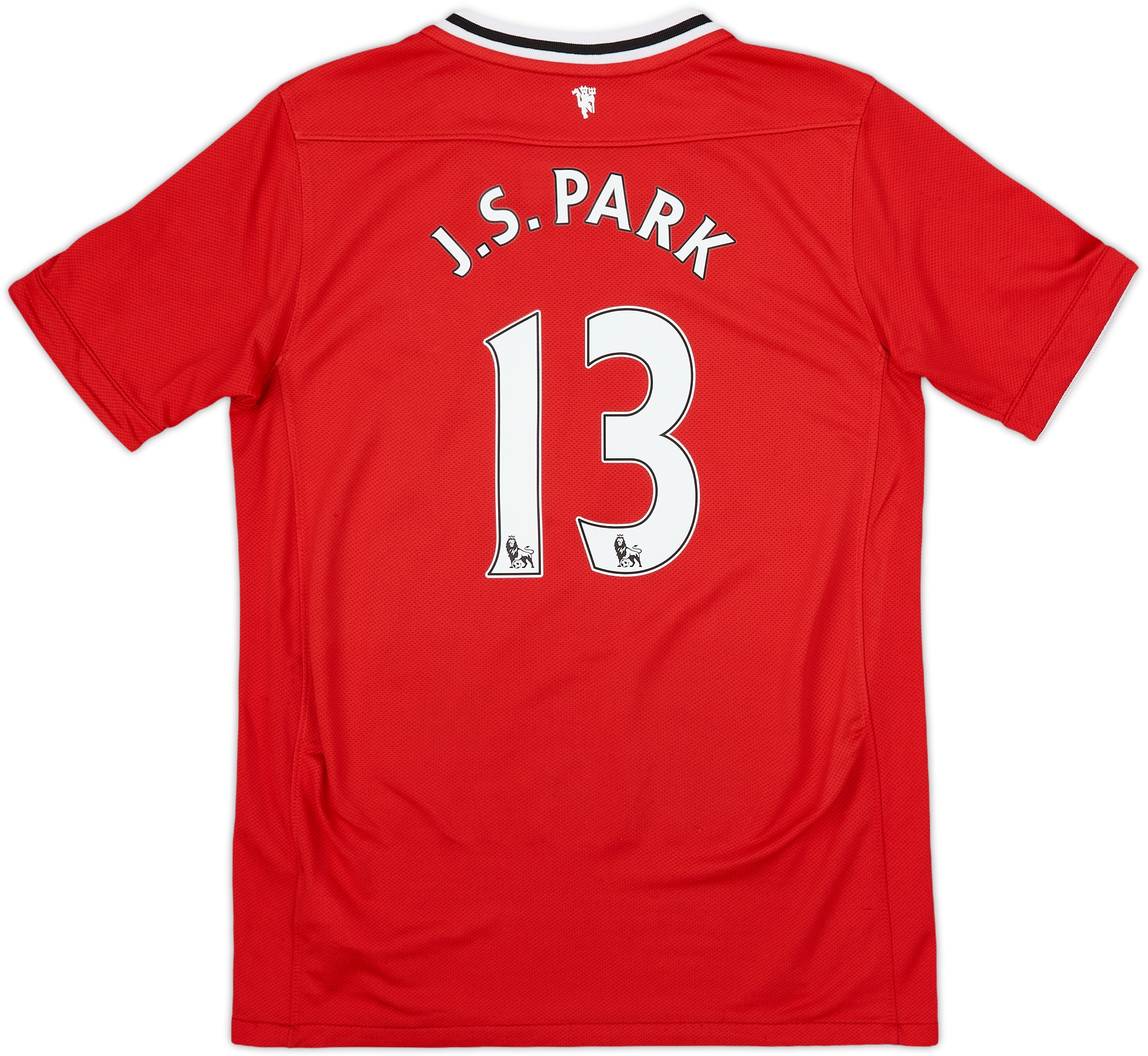 2011-12 Manchester United Home Shirt J.S.Park #13 - 7/10 - (L.Boys)