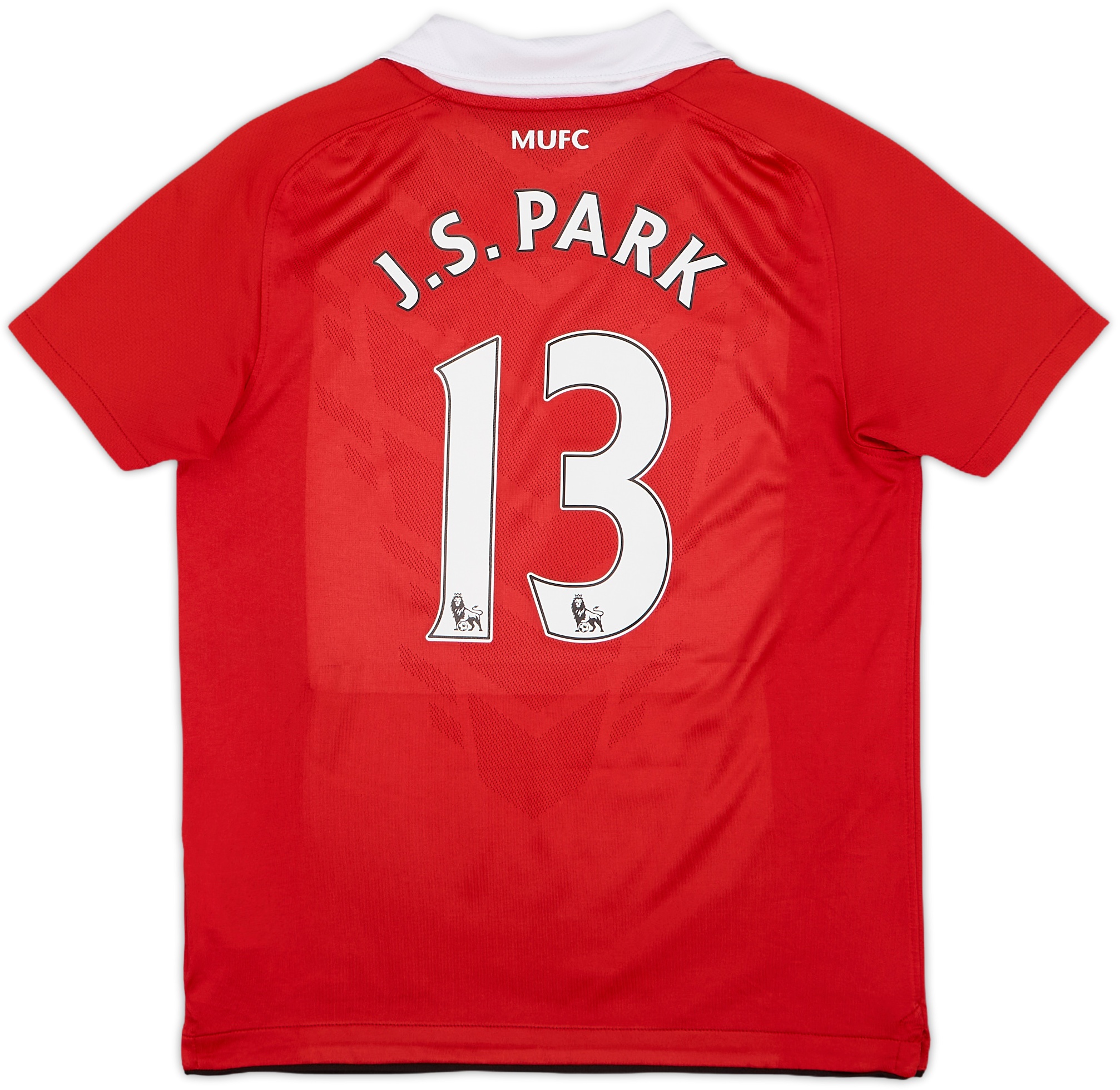2010-11 Manchester United Home Shirt J.S.Park #13 - 8/10 - (S.Boys)