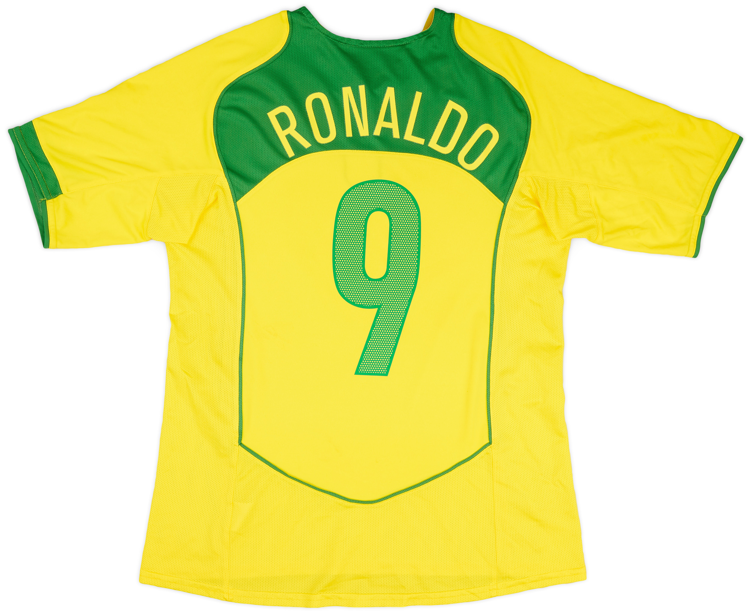 2004-06 Brazil Home Shirt Ronaldo #9 - 9/10 - (L)