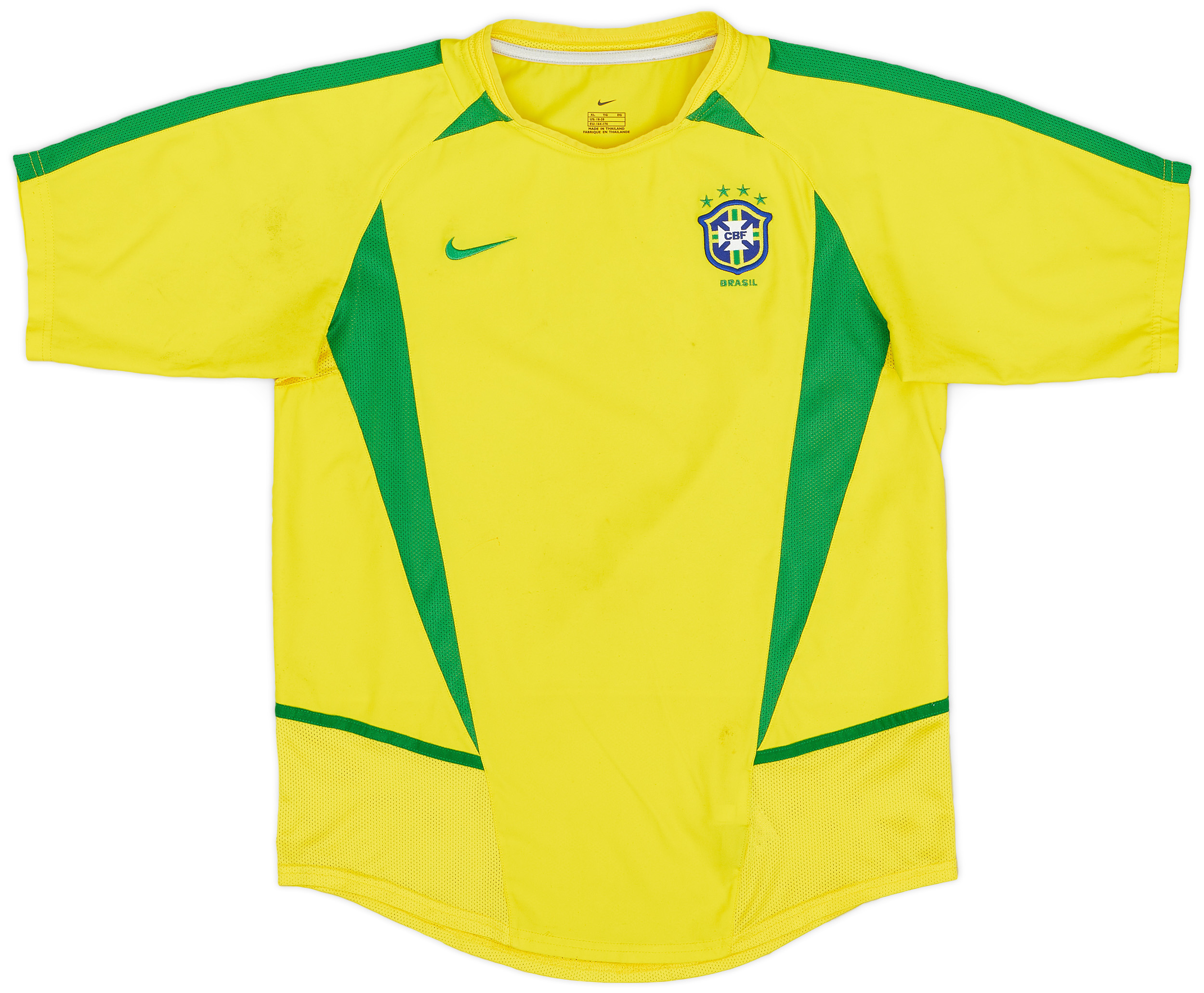 2002-04 Brazil Home Shirt - 7/10 - (XL.Boys)