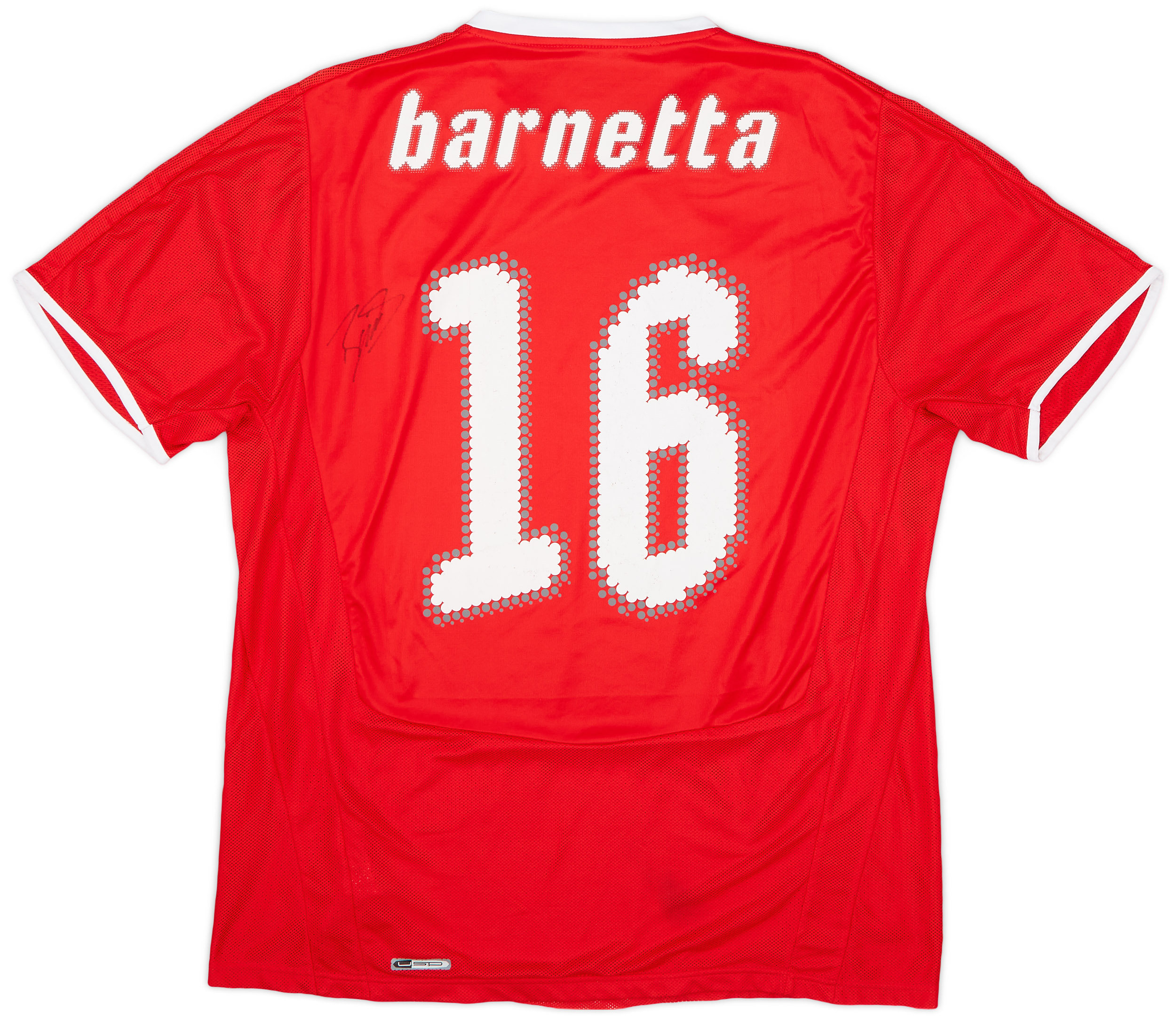 2008-10 Switzerland Signed Home Shirt Barnetta #16 - 8/10 - (L)