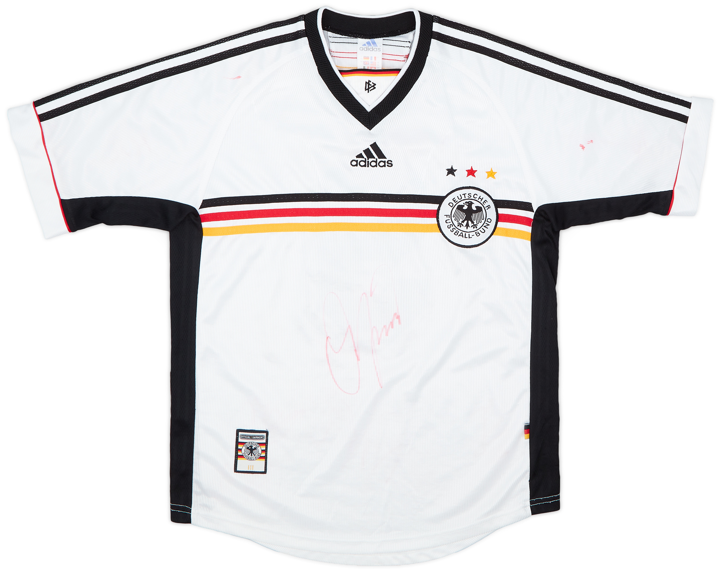 1998-00 Germany Signed Home Shirt #9 - 7/10 - (XL.Boys)