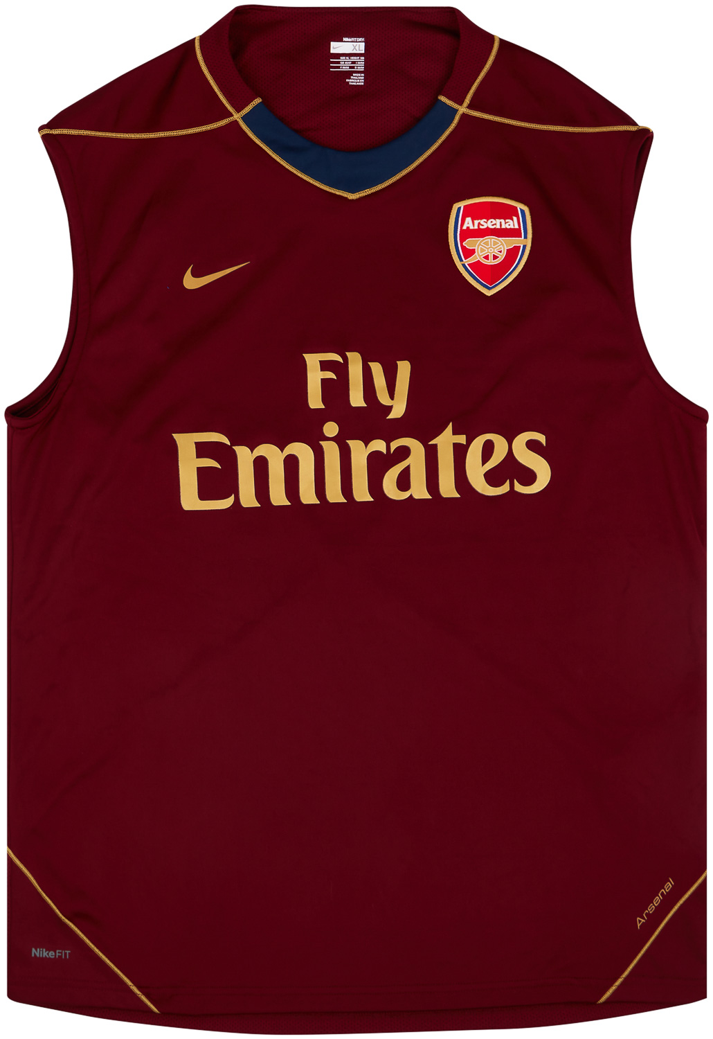 2007-08 Arsenal Nike Training Vest - Excellent 9/10 - (XL)