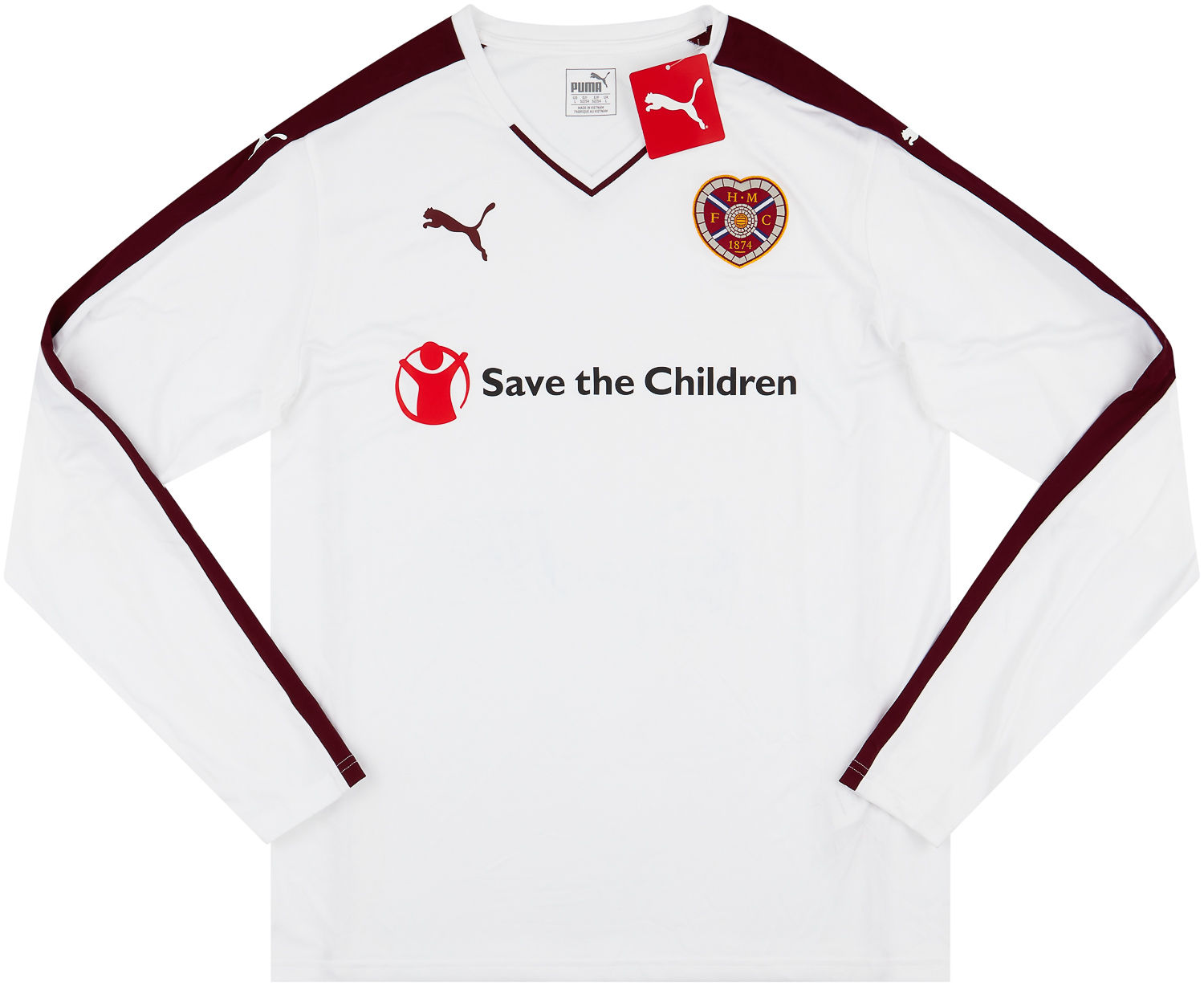 2015-16 Hearts Away L/S Shirt - NEW - L