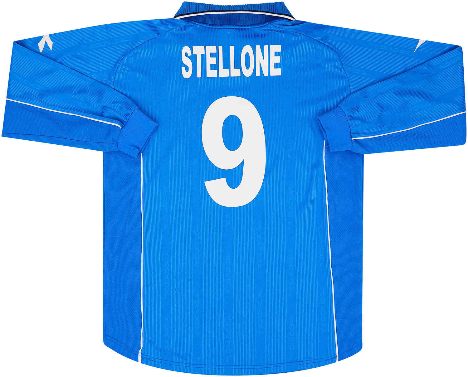 2000-01 Napoli Home L/S Shirt Stellone #9 - Fair 4/10 - (XL)