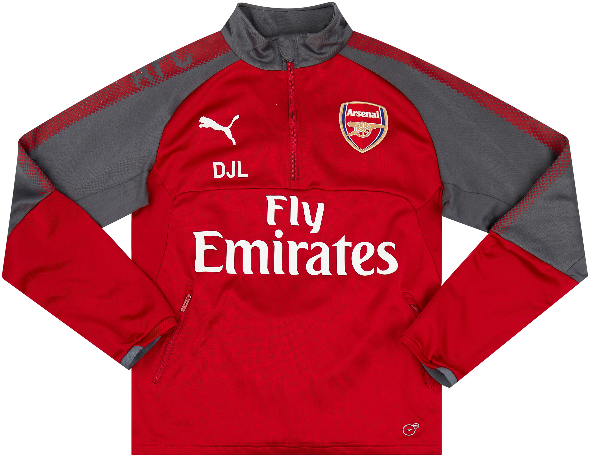 2017-18 Arsenal Player Issue 1/4 Zip Puma Track Jacket - Excellent 9/10 ...