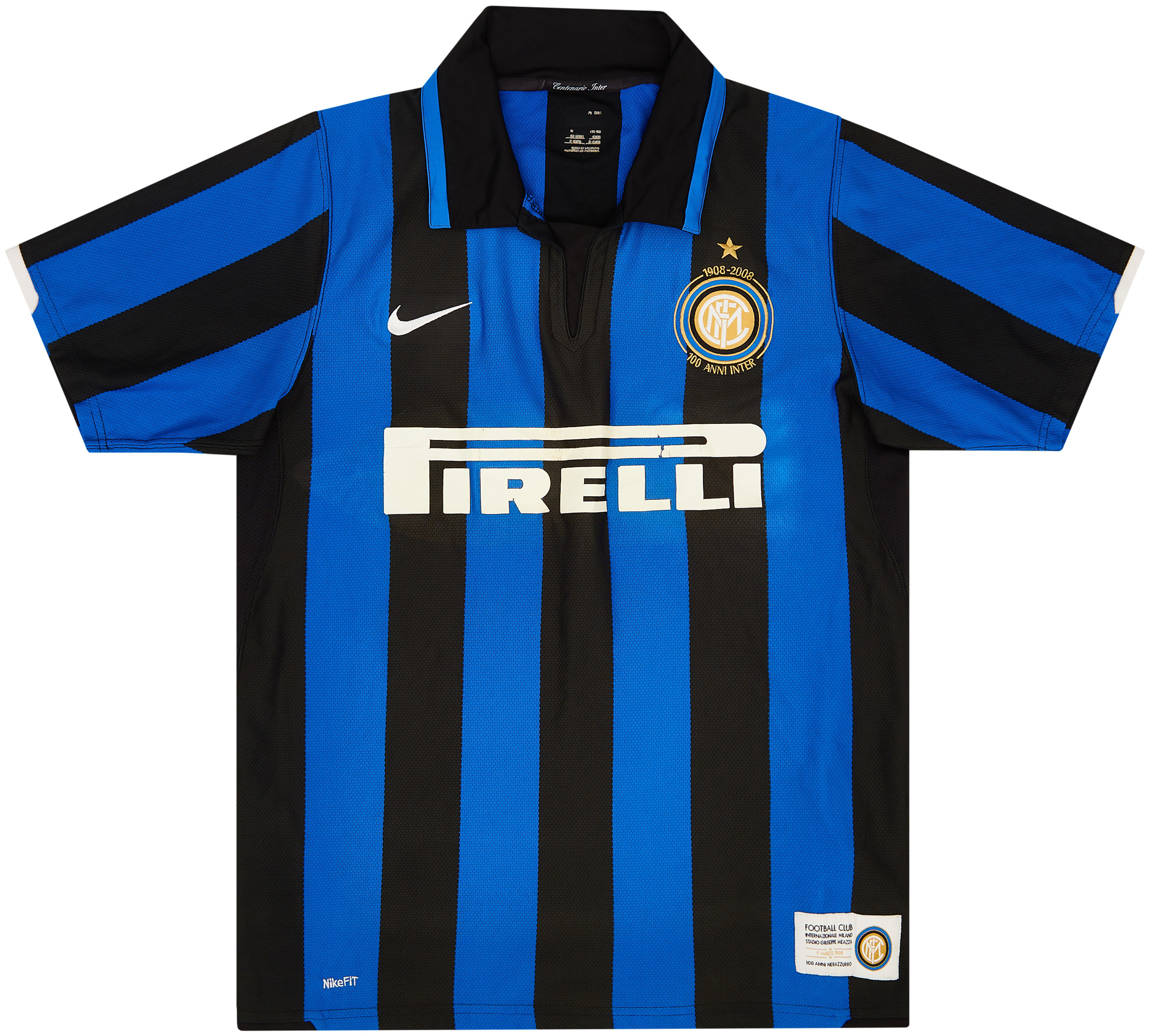 2007-08 Inter Milan Centenary Home Shirt - Good 5/10 - (M)